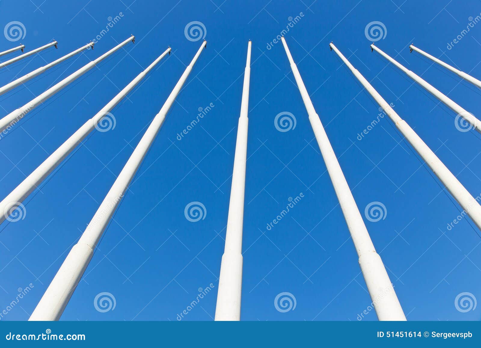 Empty flagpoles stock photo. Image of vacant, unpatriotic - 51451614