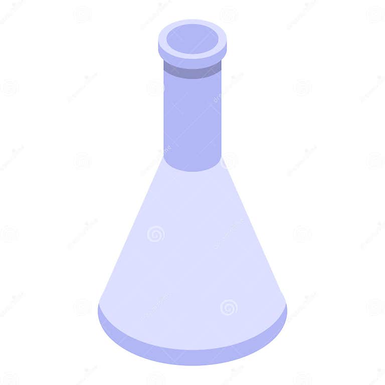 Empty Flask Icon, Isometric Style Stock Vector - Illustration of ...
