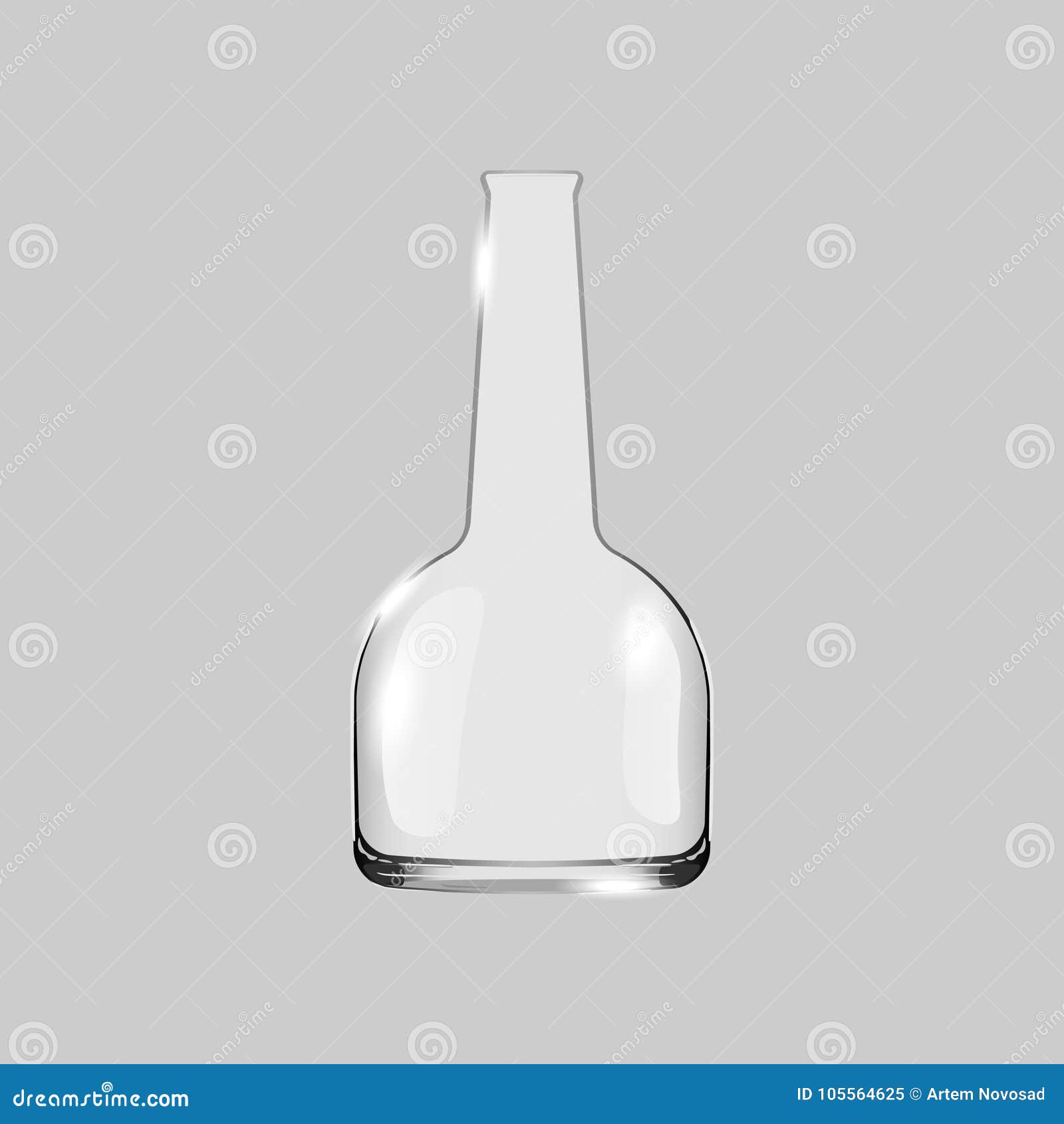 Empty flask for liquids stock vector. Illustration of container - 105564625