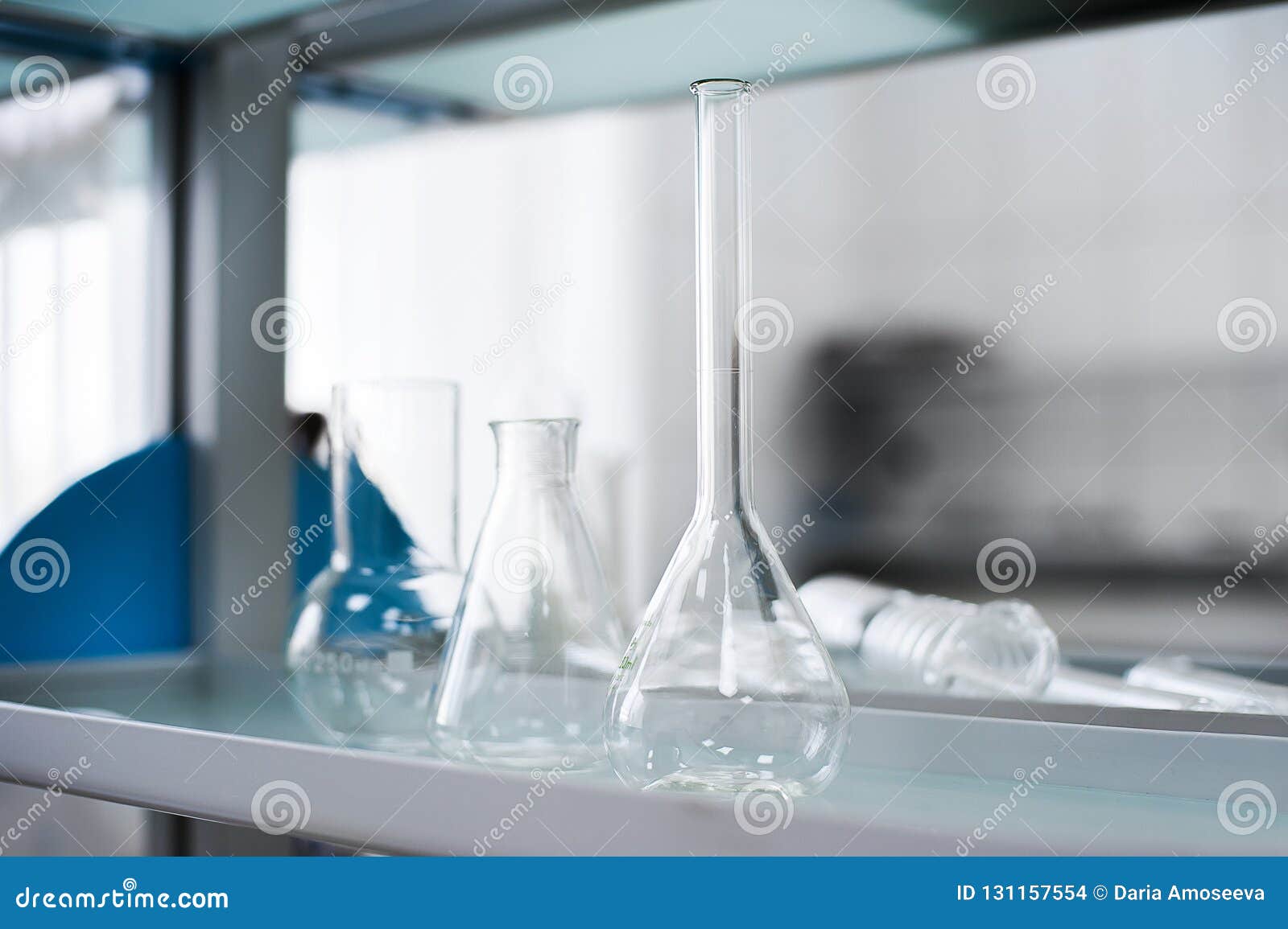 Empty Flasks. Laboratory Analysis Equipment. Chemical Laboratory ...