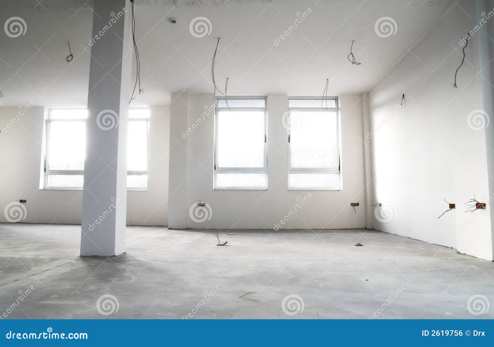 Empty flat in construction stock photo. Image of ambient - 2619756