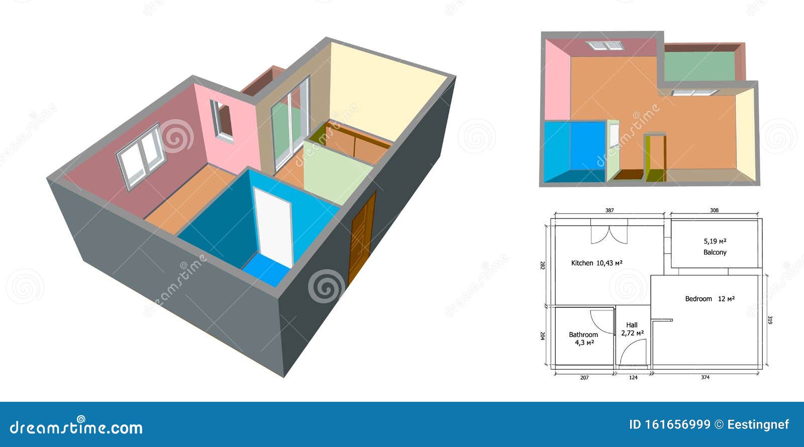 Empty Floor Plan. Isolated on White Background Stock Vector ...