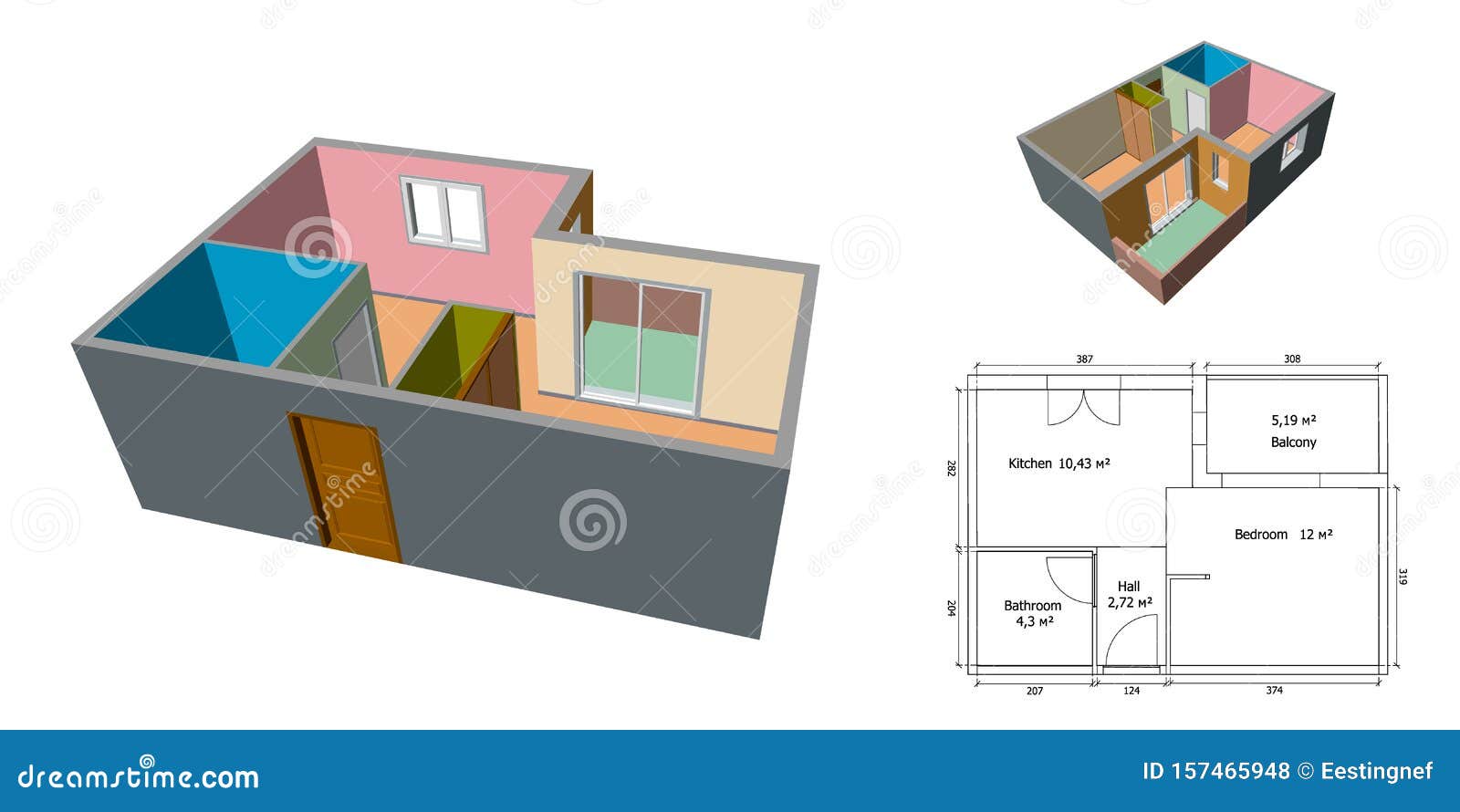 Empty Floor Plan. Isolated on White Background Stock Vector ...