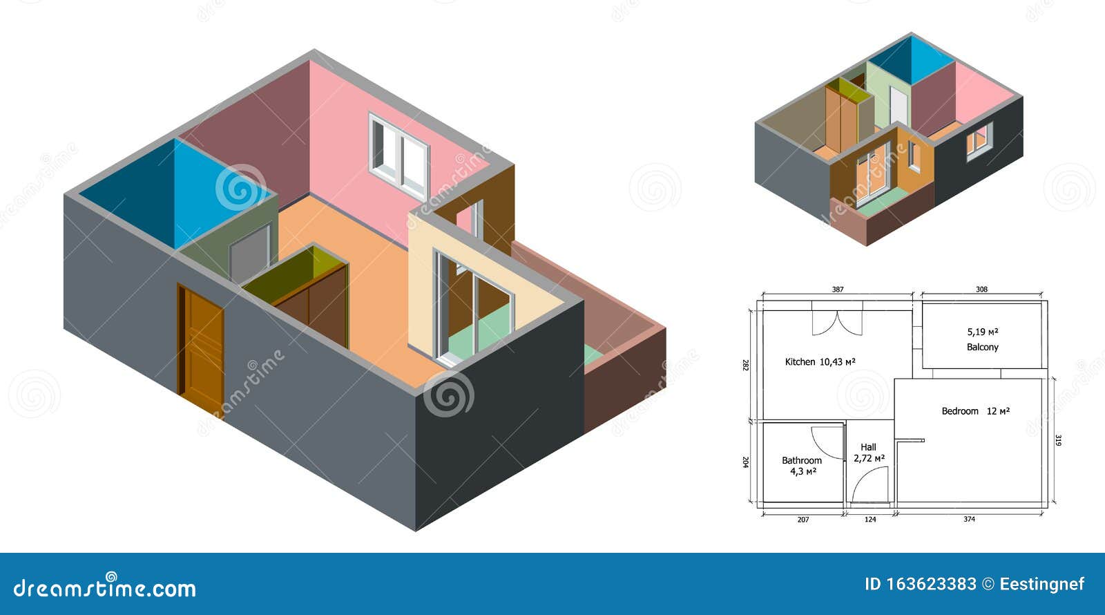 Empty Floor Plan. Isolated on White Background Stock Vector ...
