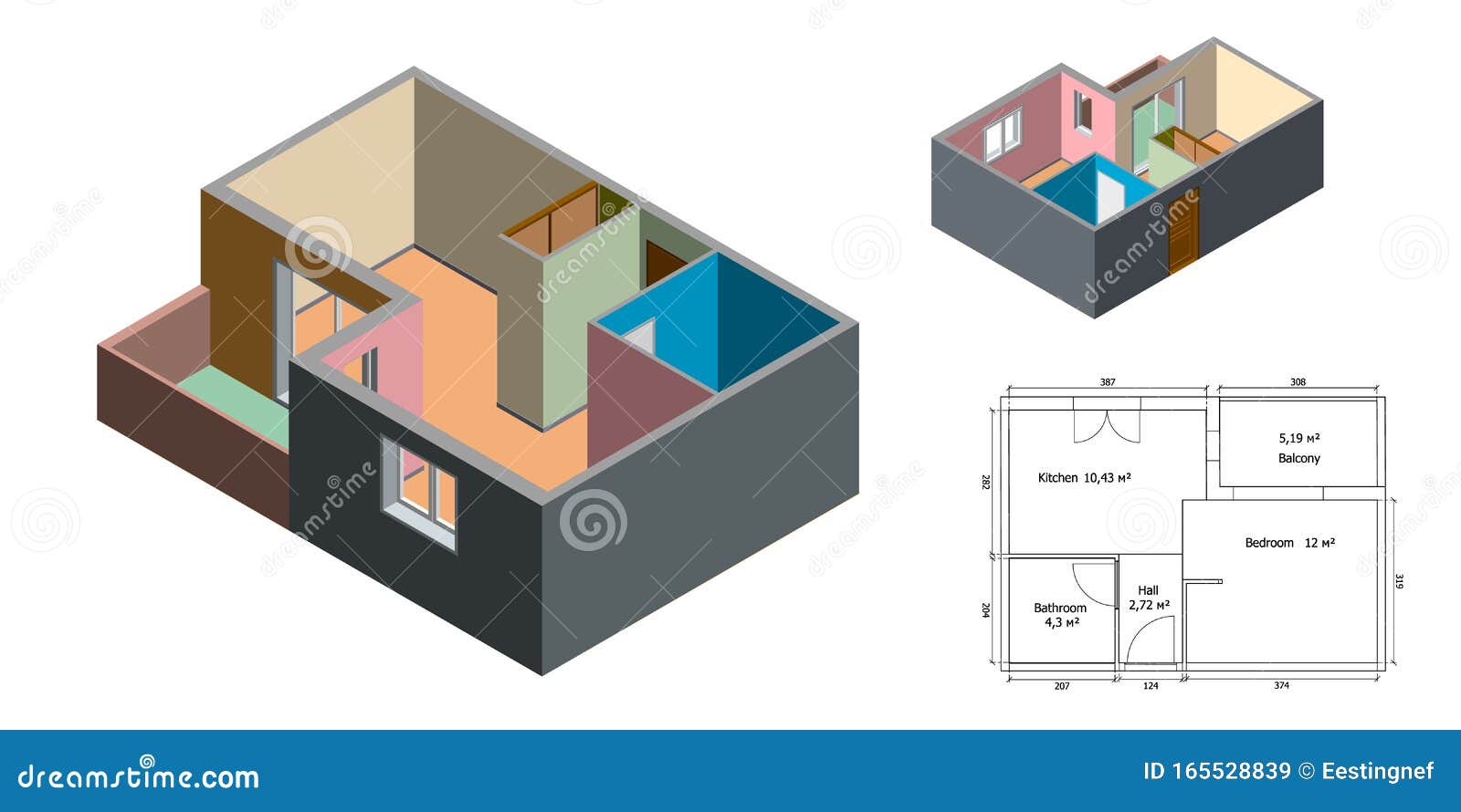 Empty Floor Plan. Isolated on White Background Stock Vector ...