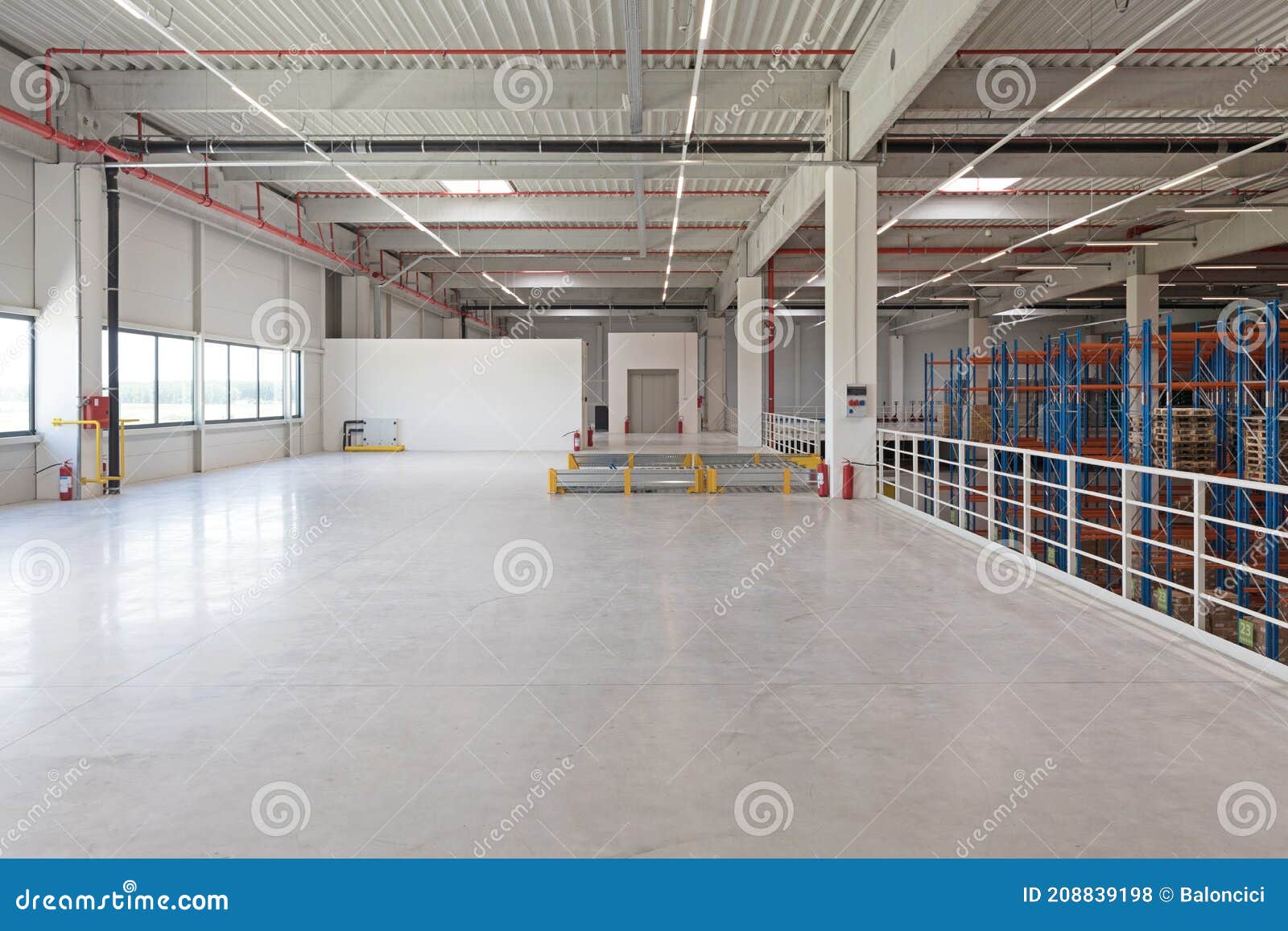 Empty Space Warehouse stock photo. Image of interior - 208839198