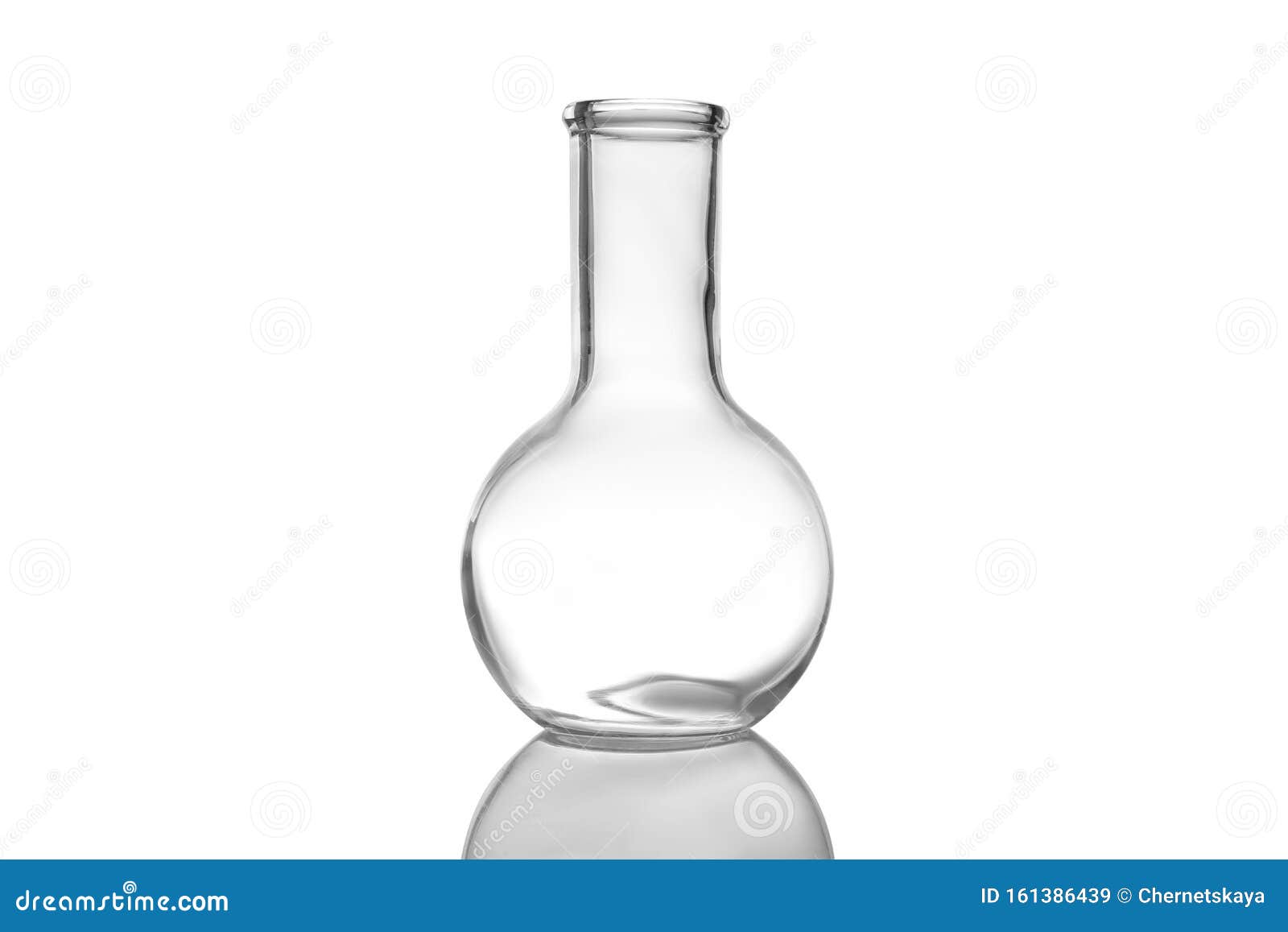 Empty Florence Flask On Background Laboratory Glassware Royalty Free