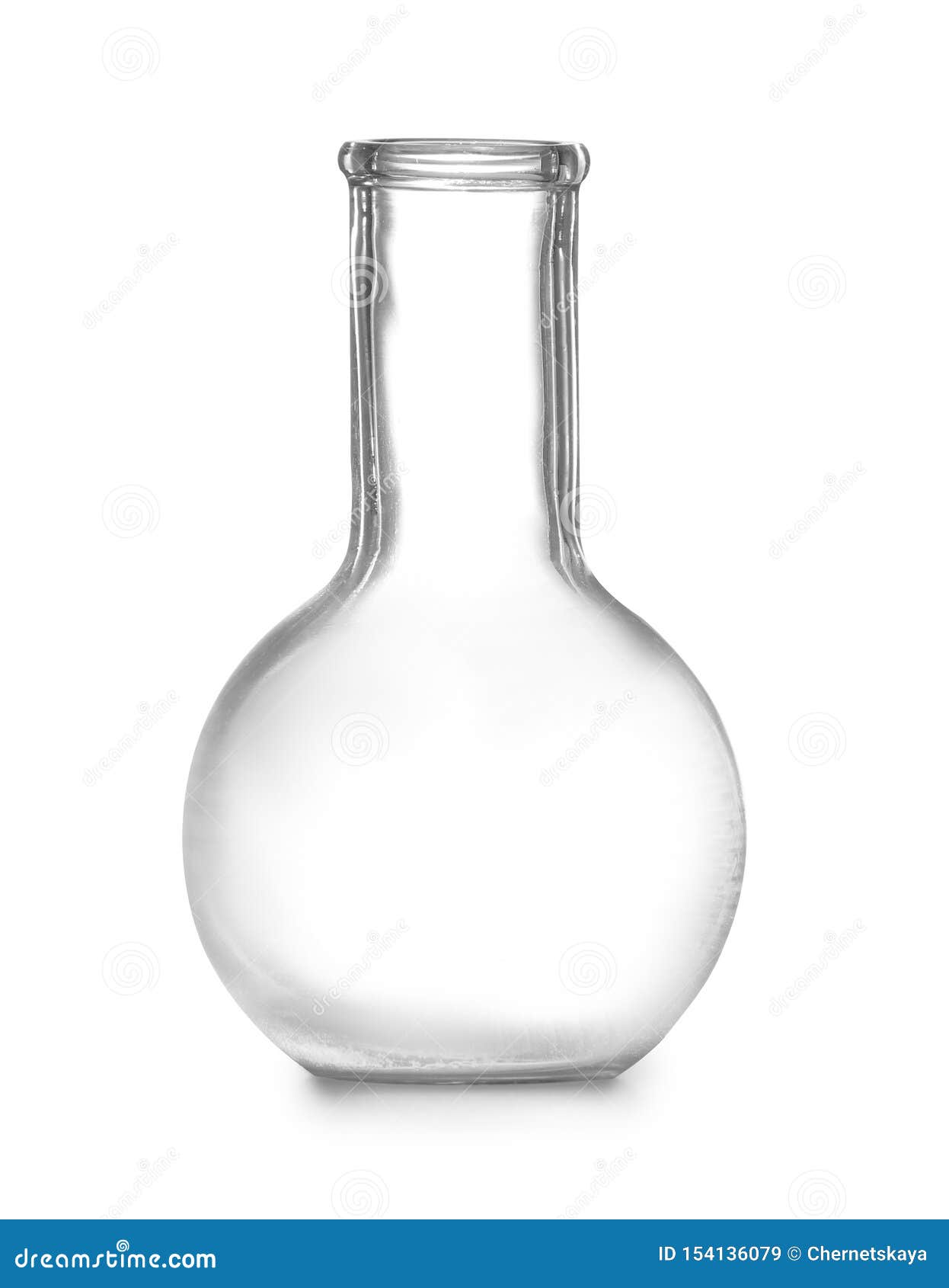 Empty Florence Flask On Background Laboratory Glassware Royalty Free