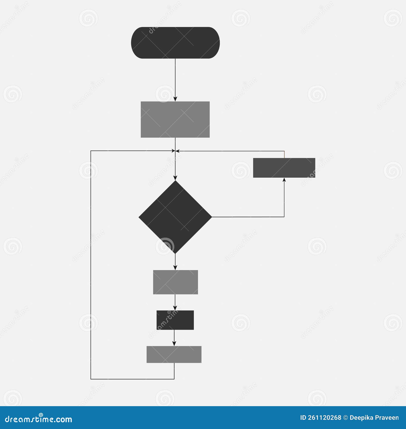 Empty Flow Chart Algorithm Blocks Illustration Stock Vector ...