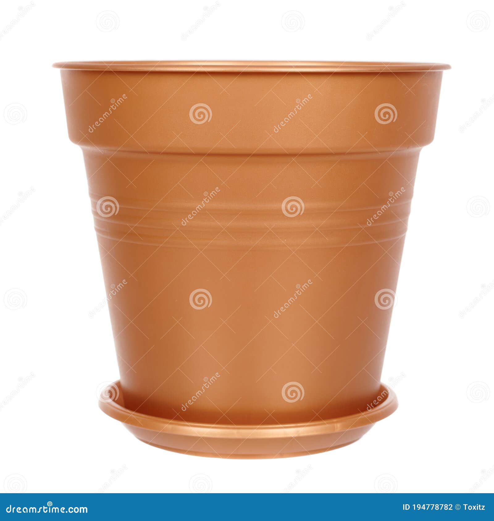 Empty Flower Pot, Gardening Container, Isolated on White Background ...