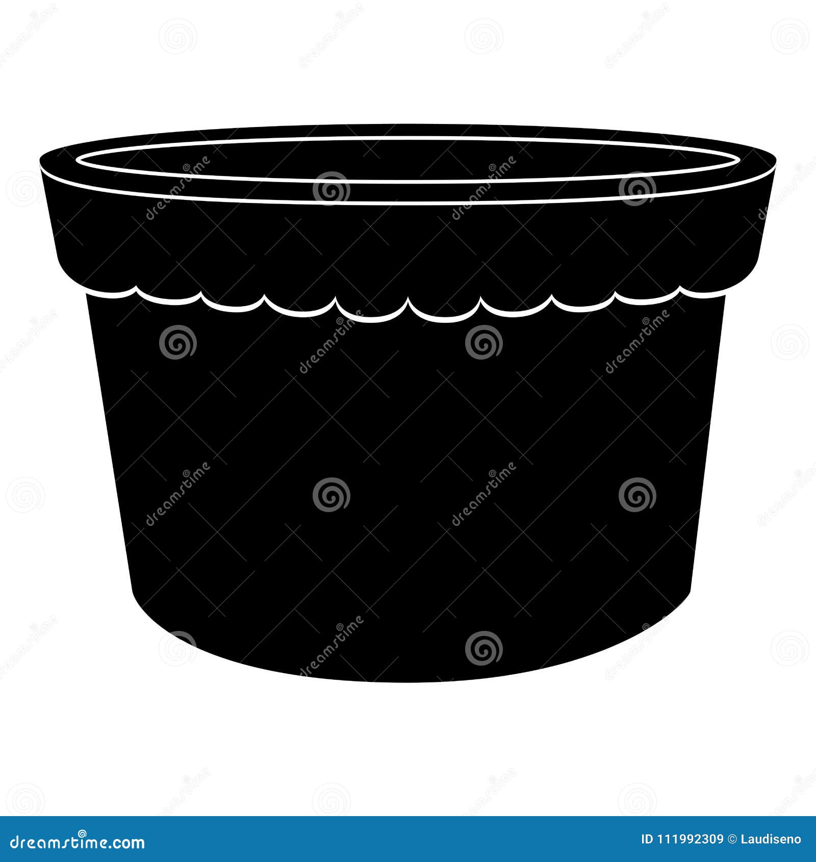 Empty flower pot icon stock vector. Illustration of container - 111992309