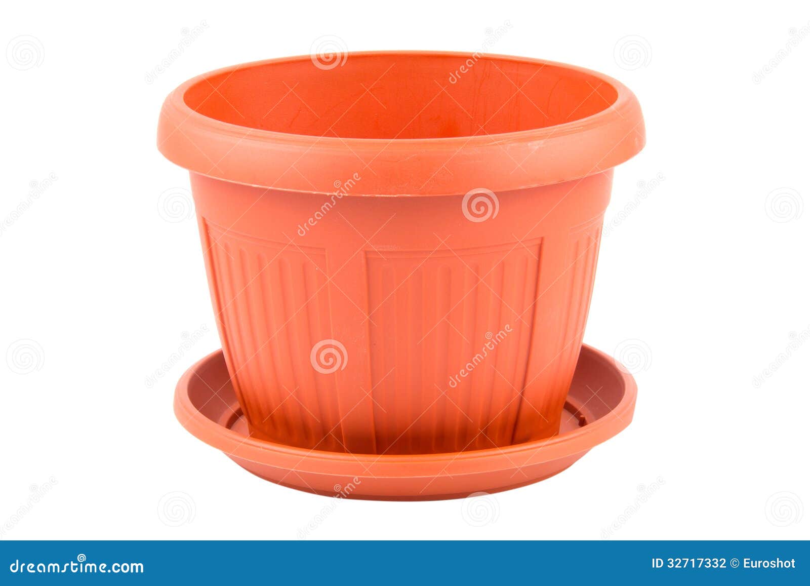 Empty Flower Pot Isolated on White Background Stock Photo - Image of ...