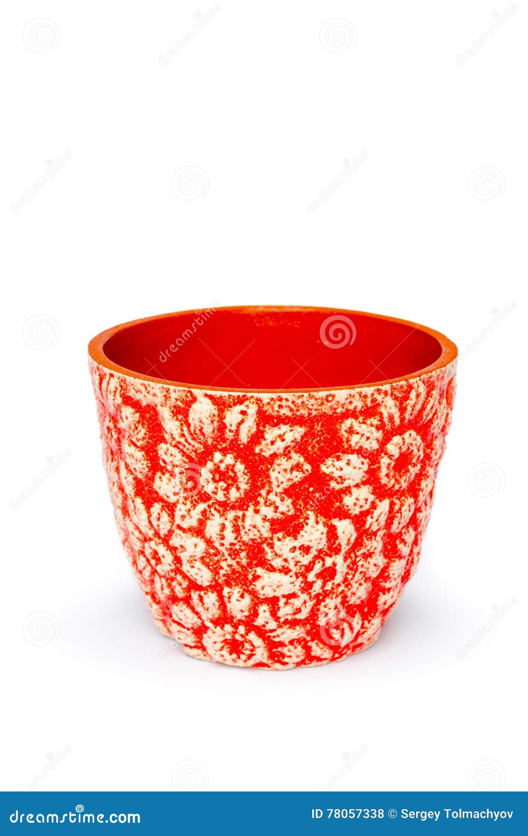 Empty flower pot isolated stock photo. Image of flower - 78057338