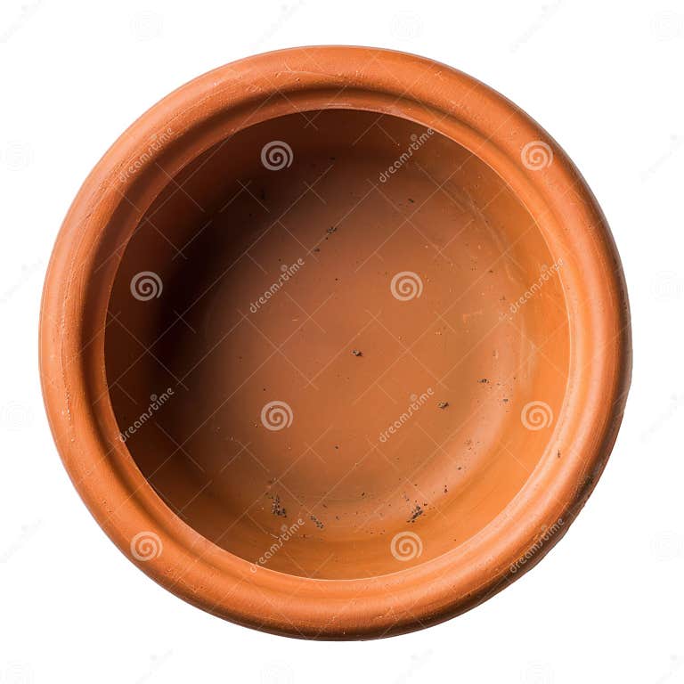 Empty Flower Pot Top View Isolate Stock Illustration - Illustration of ...