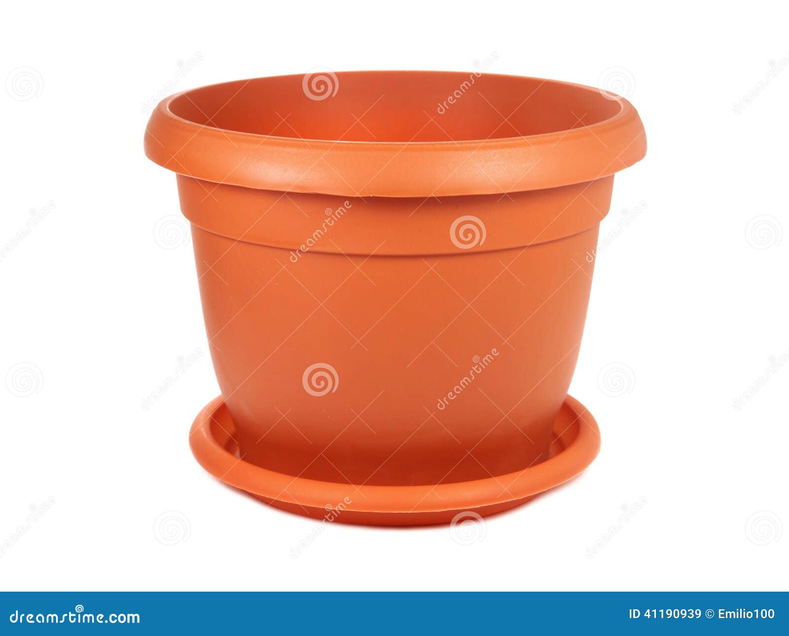Empty flower pot with tray stock image. Image of clay - 41190939