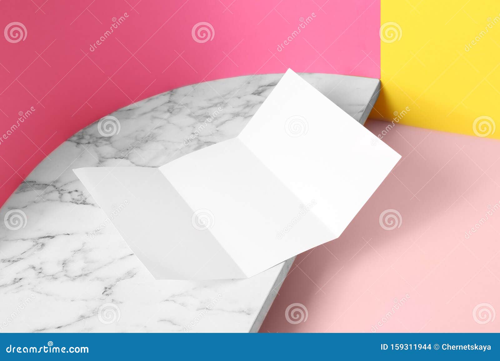 Empty Flyer on Background. Mockup for Design Stock Photo - Image of ...