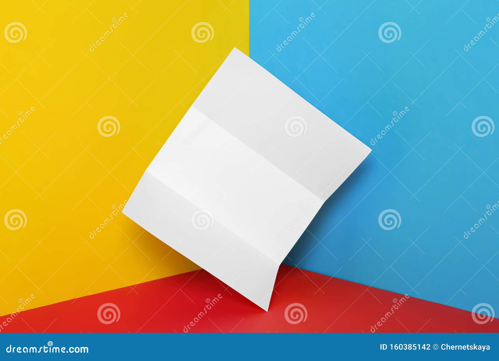Empty Flyer on Background. Mockup for Design Stock Photo - Image of ...