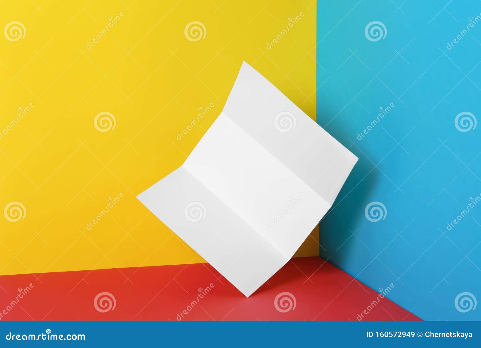 Empty Flyer on Background. Mockup for Design Stock Image - Image of ...