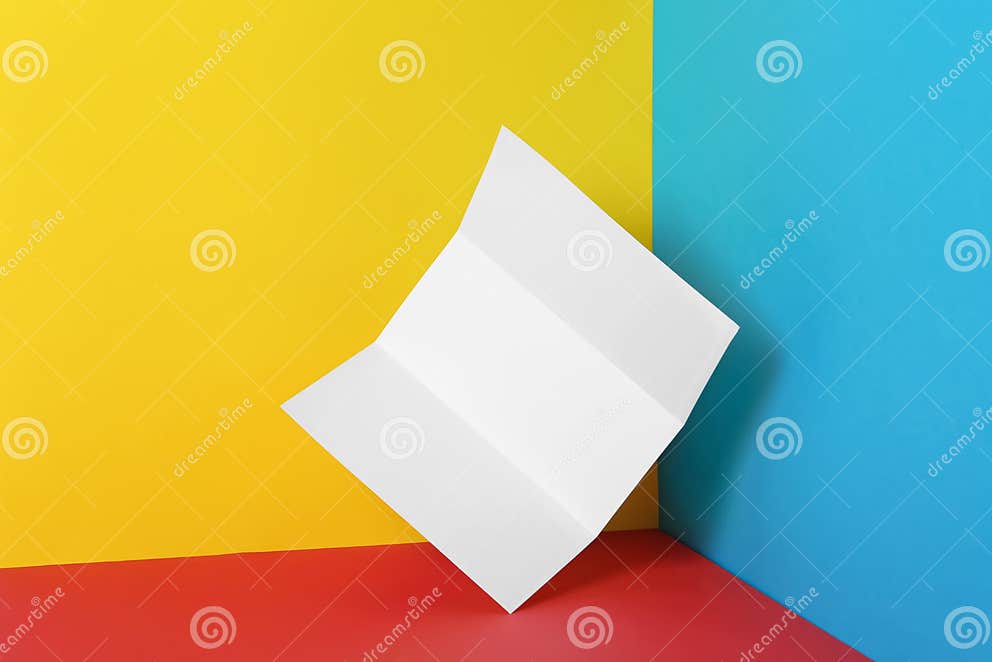 Empty Flyer on Background. Mockup for Design Stock Image - Image of ...