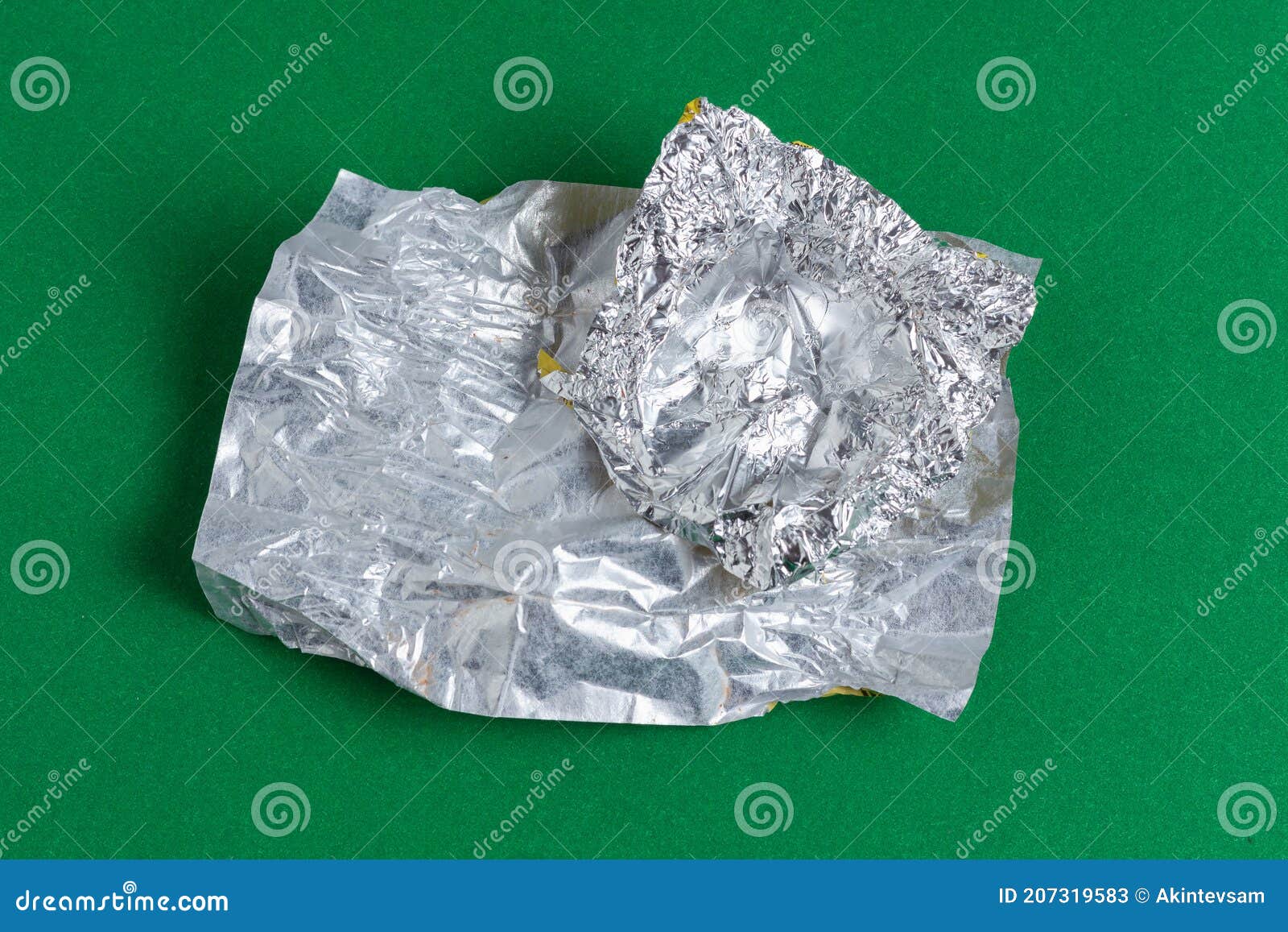 Empty Candy Wrapper on a Green Background Stock Image - Image of gift ...