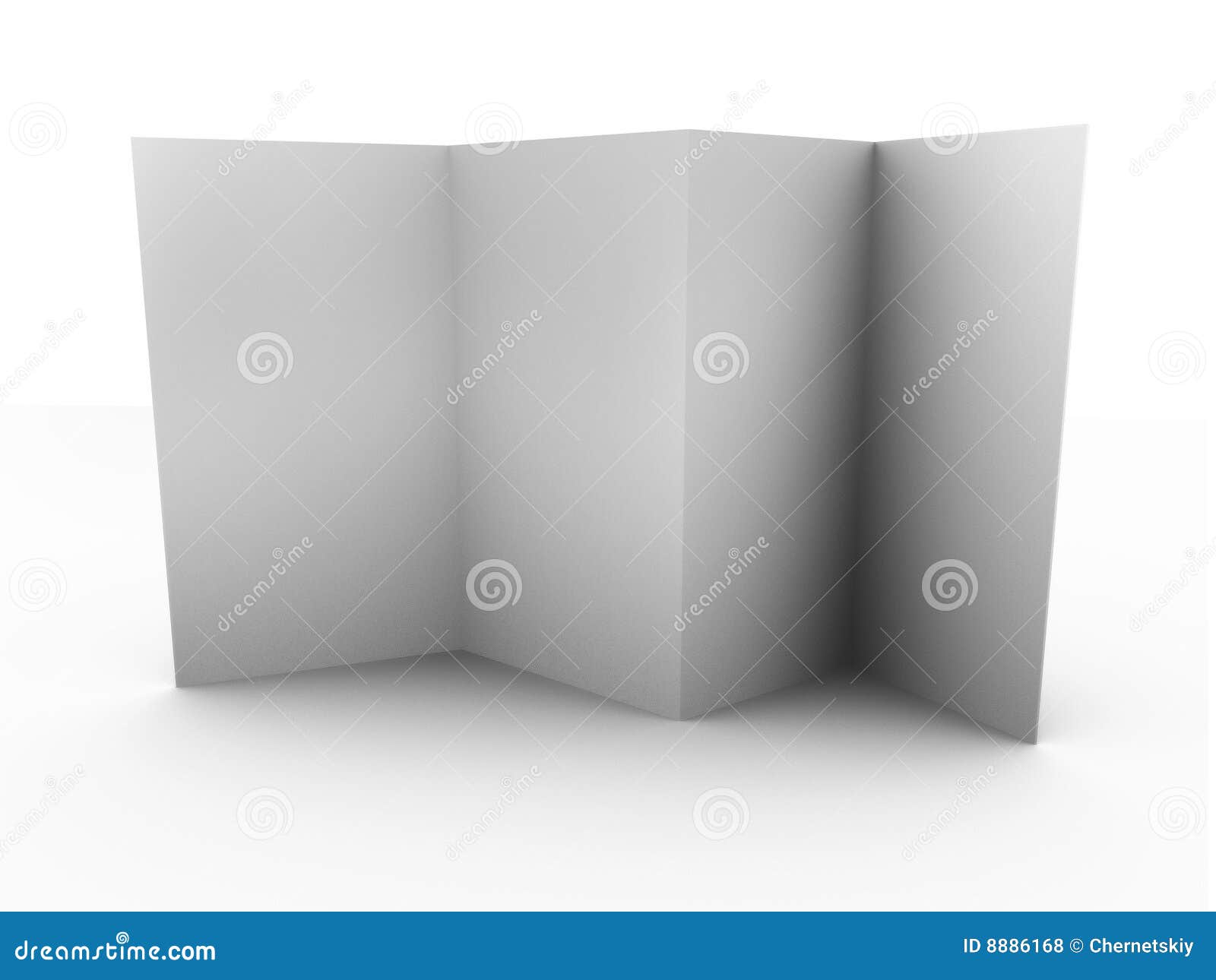 Empty folded leaflet stock illustration. Illustration of leaflet - 8886168