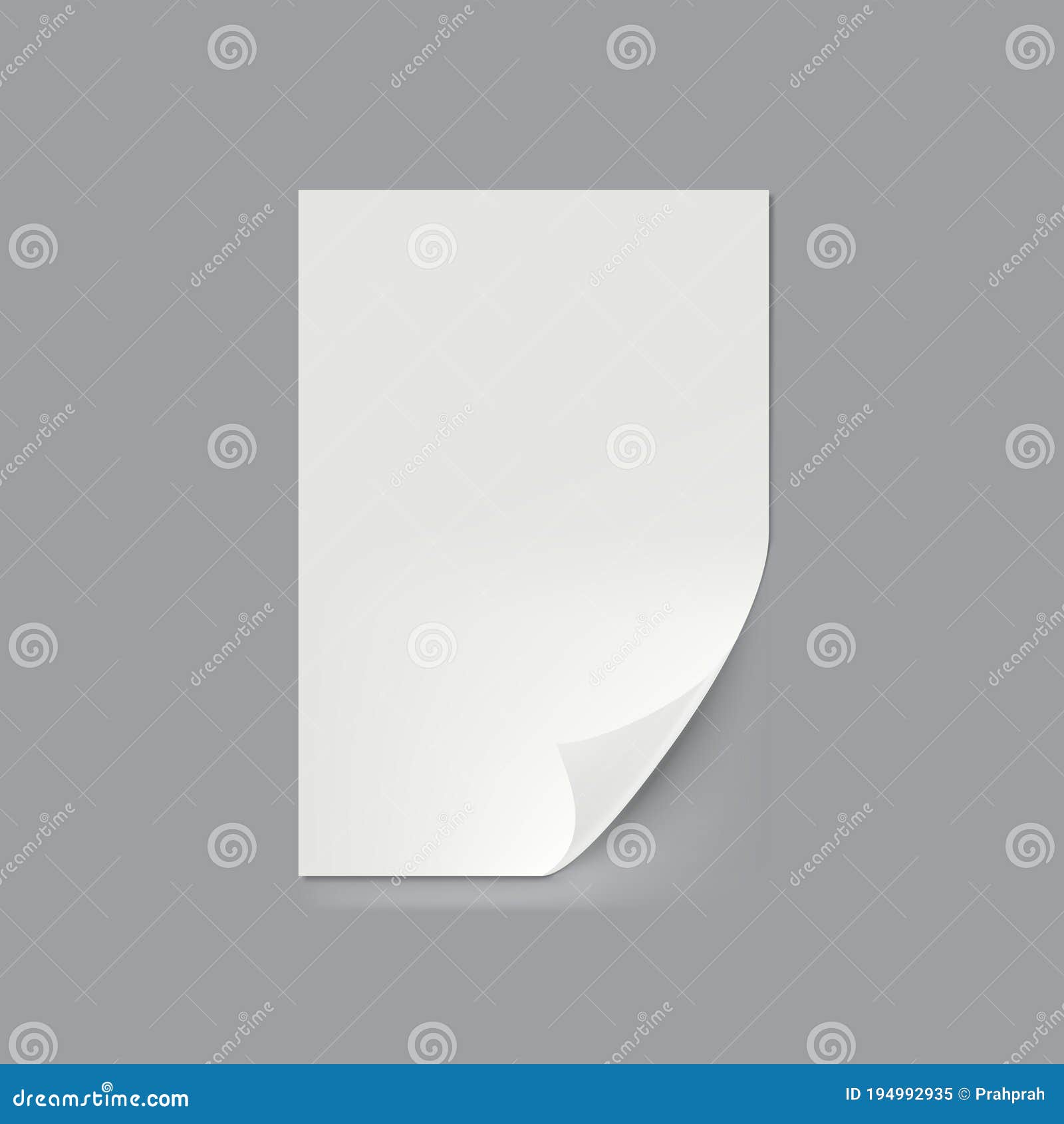 Empty A3, A4 or A5 Folded Paper Sheet Stock Vector - Illustration of ...