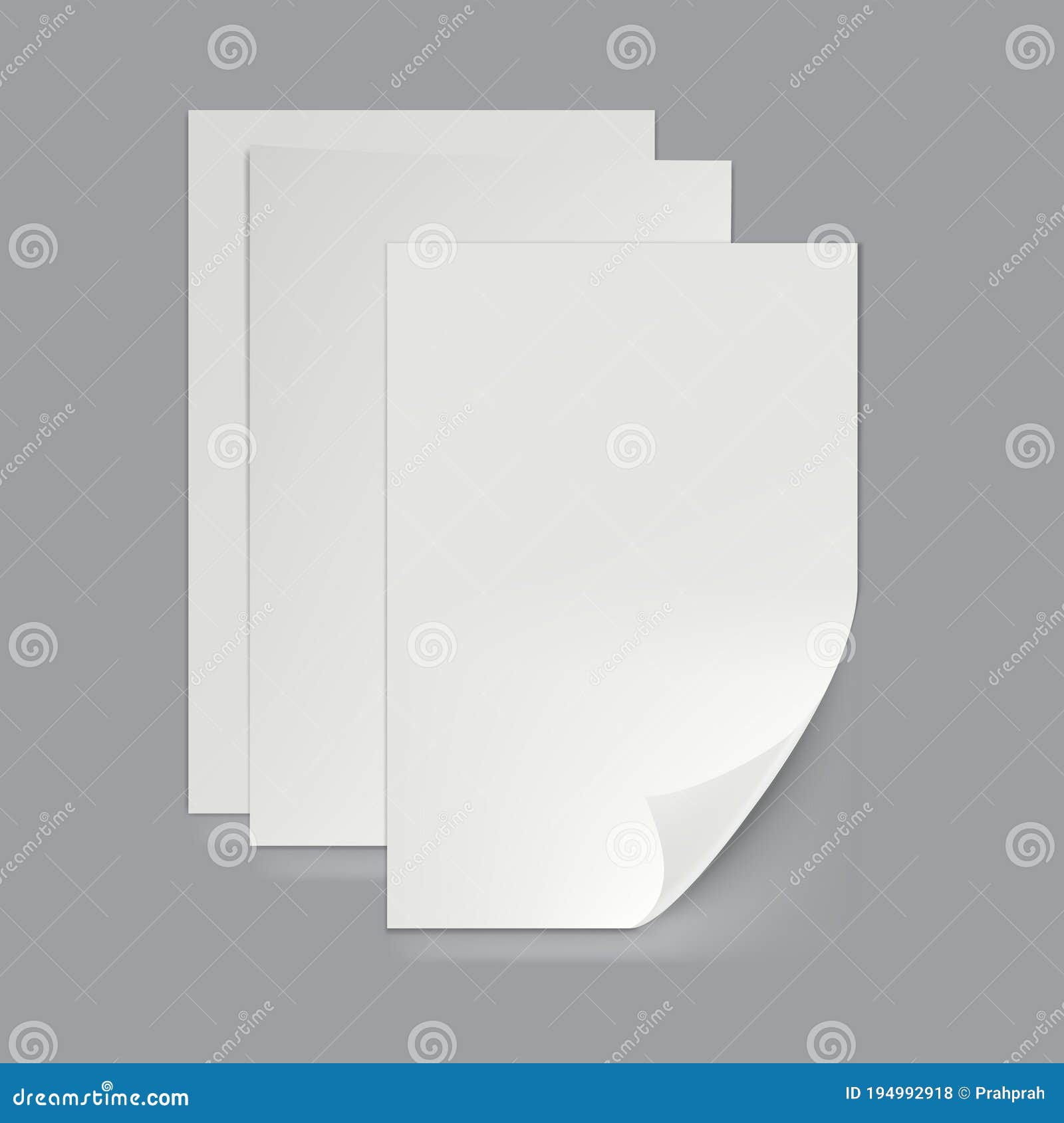 Empty A3, A4 or A5 Folded Paper Sheet Stock Vector - Illustration of ...