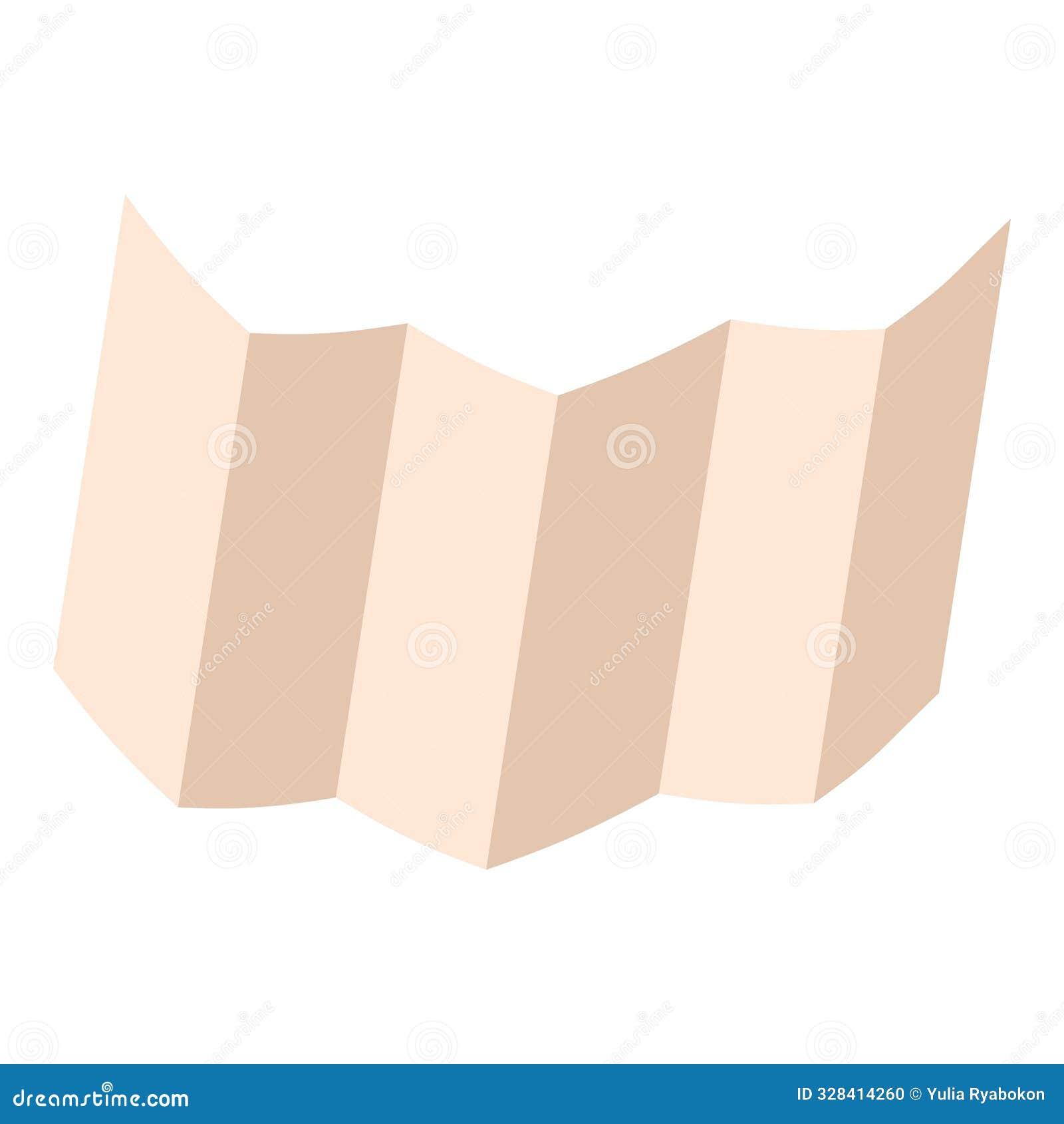 Empty Folded Road Map Showing the Way for Your Journey Stock ...