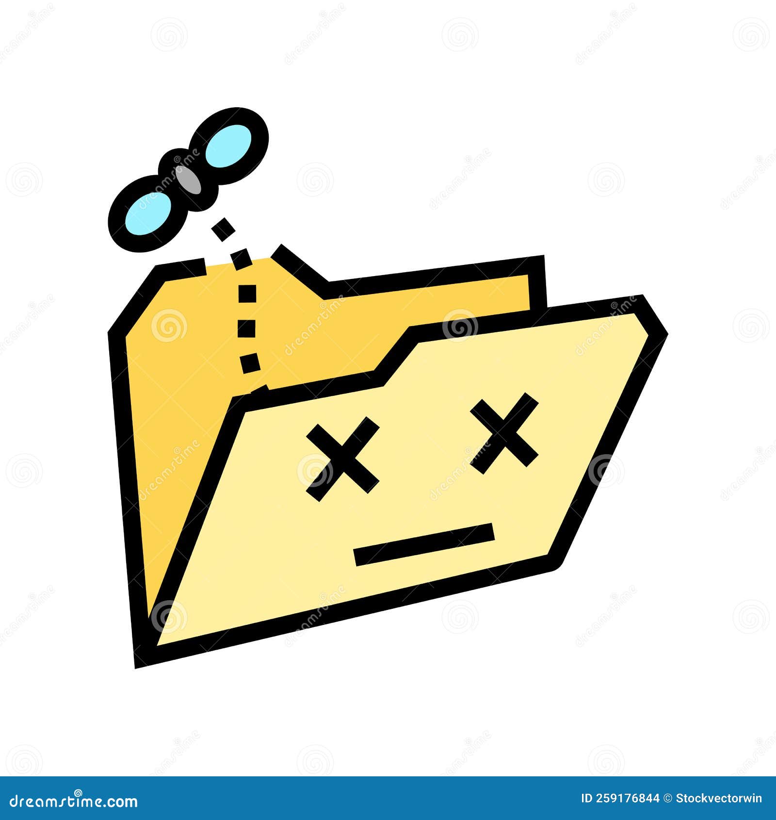 Empty Folder Color Icon Vector Illustration Stock Vector - Illustration ...