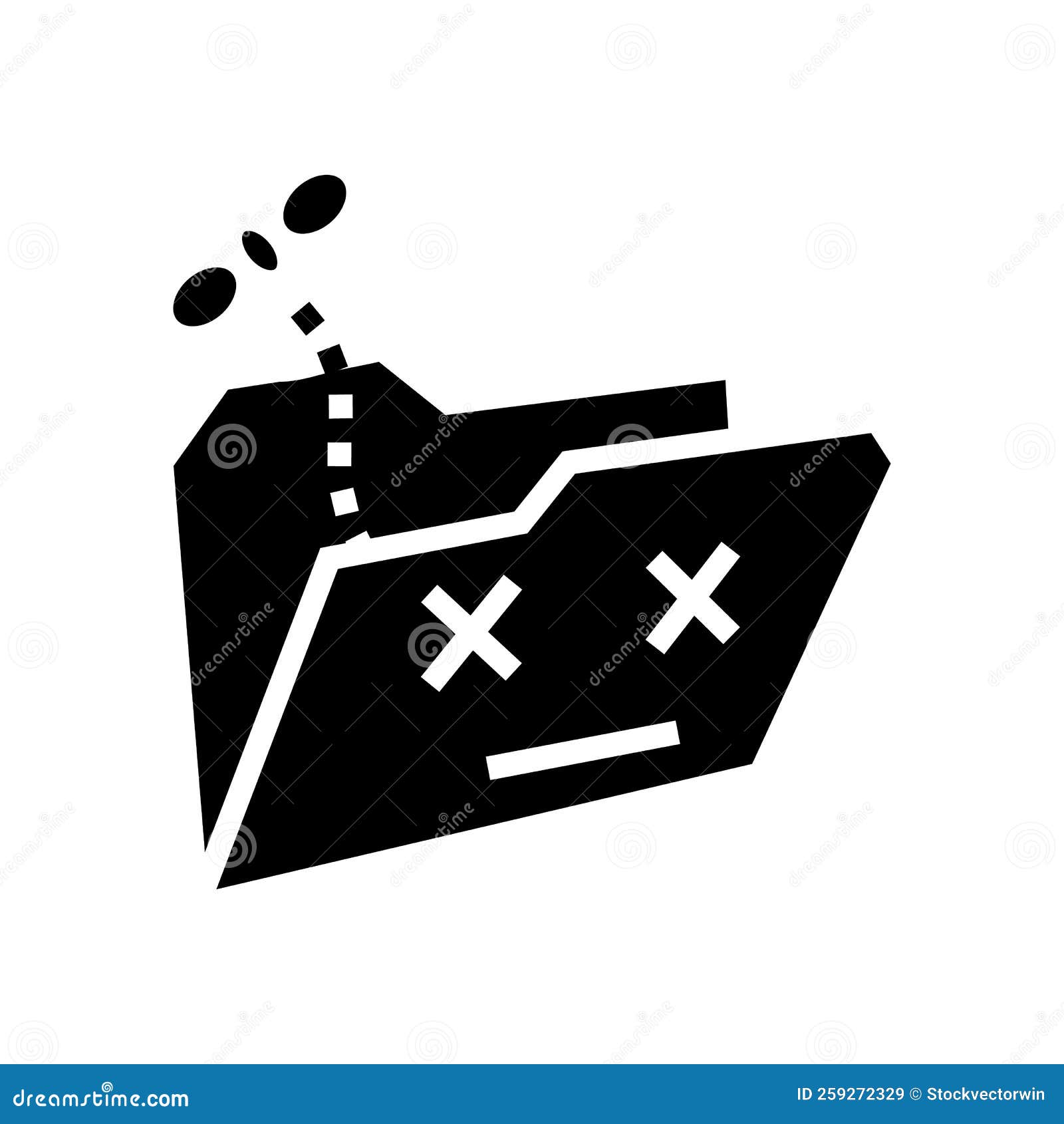 Empty Folder Glyph Icon Vector Illustration Stock Illustration ...