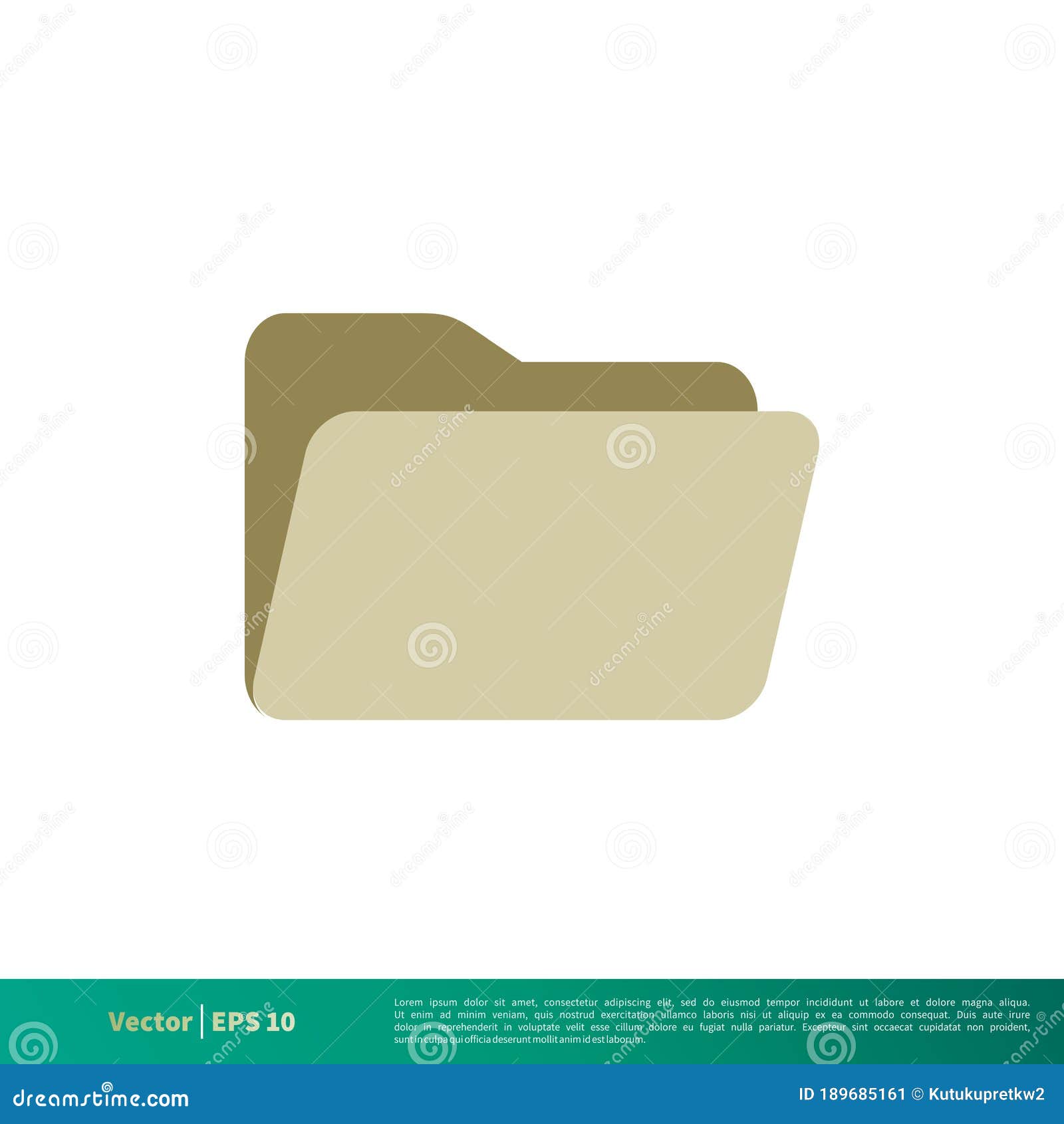 Empty Folder Icon Vector Logo Template Illustration Design. Vector EPS ...