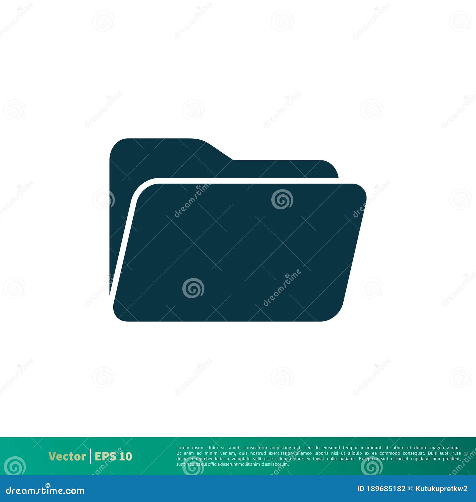 Empty Folder Icon Vector Logo Template Illustration Design. Vector EPS ...