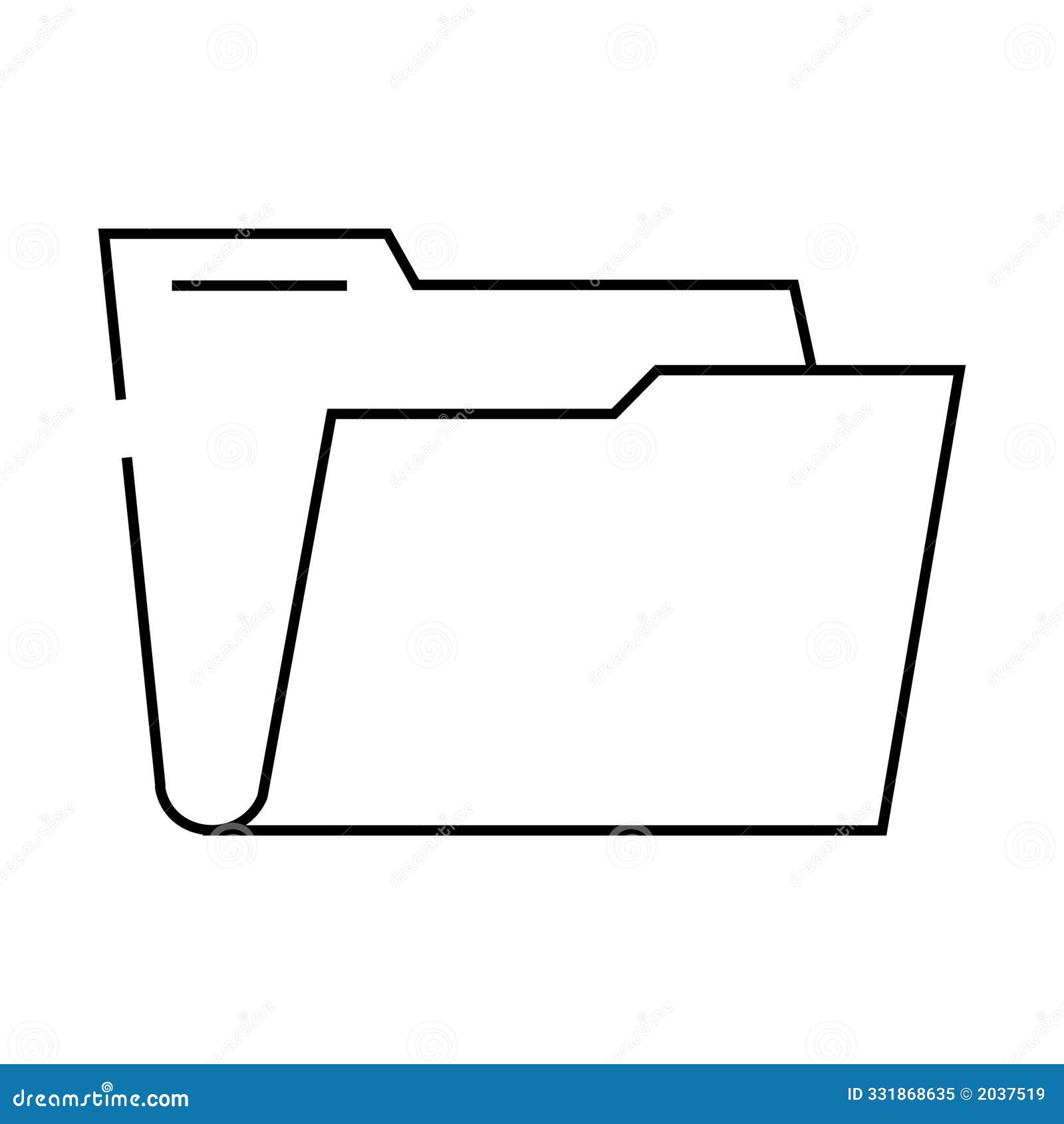 Empty Folder Icon. Vector Illustration Isolated | CartoonDealer.com ...