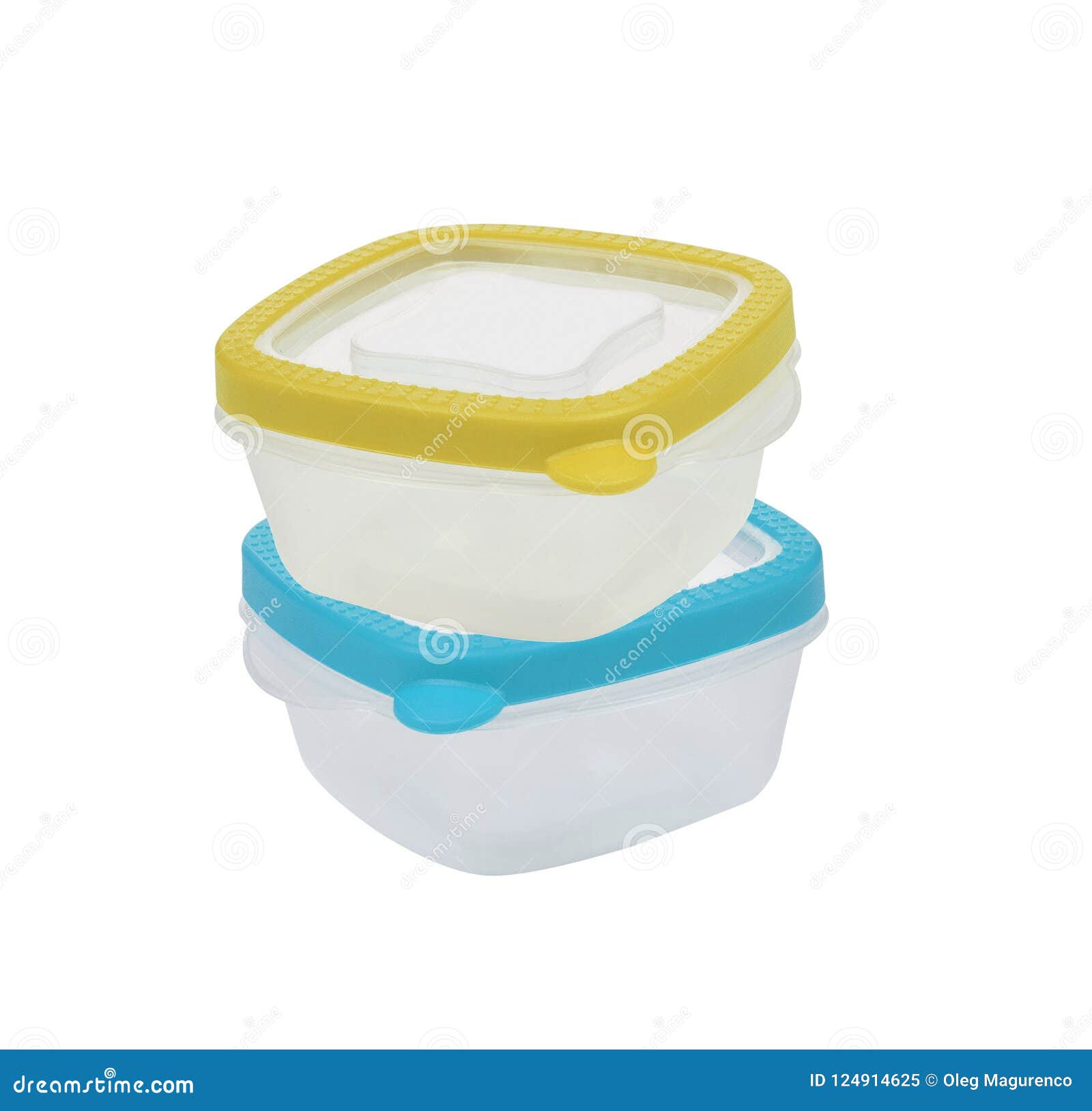 Empty Food Plastic Containers Isolated Stock Image - Image of container ...