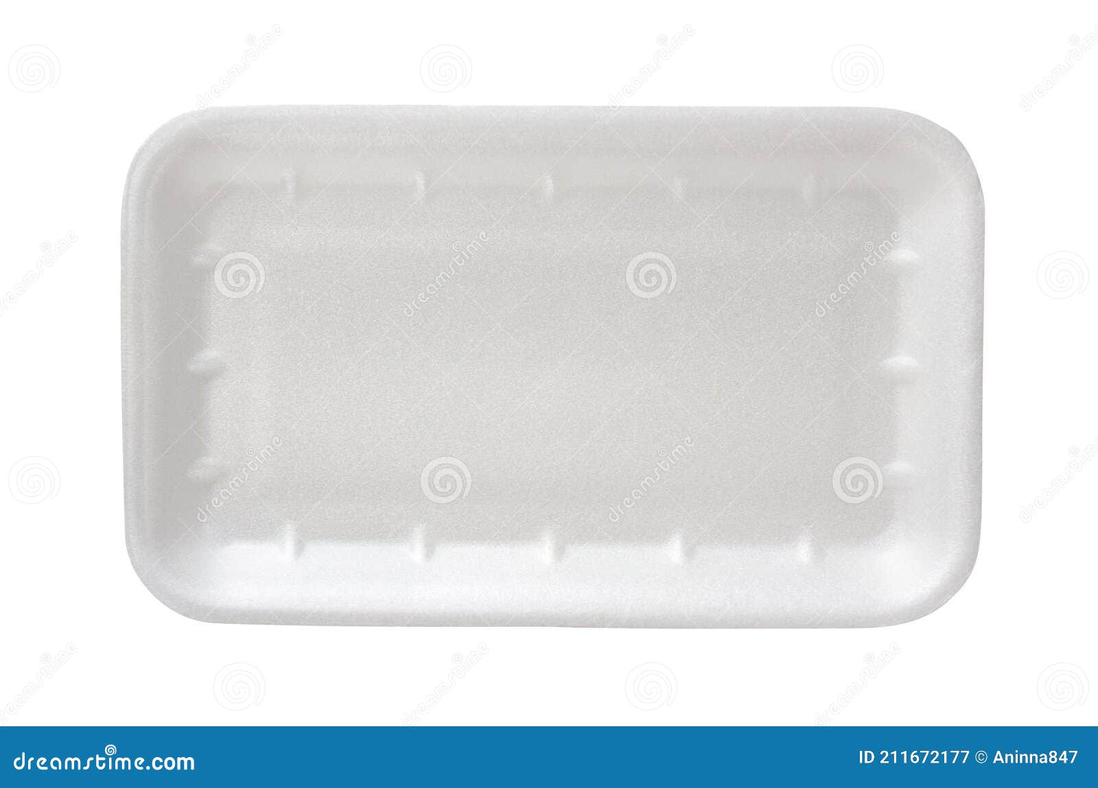 Empty Food Styrofoam Container without Cover, Isolated on White Stock ...