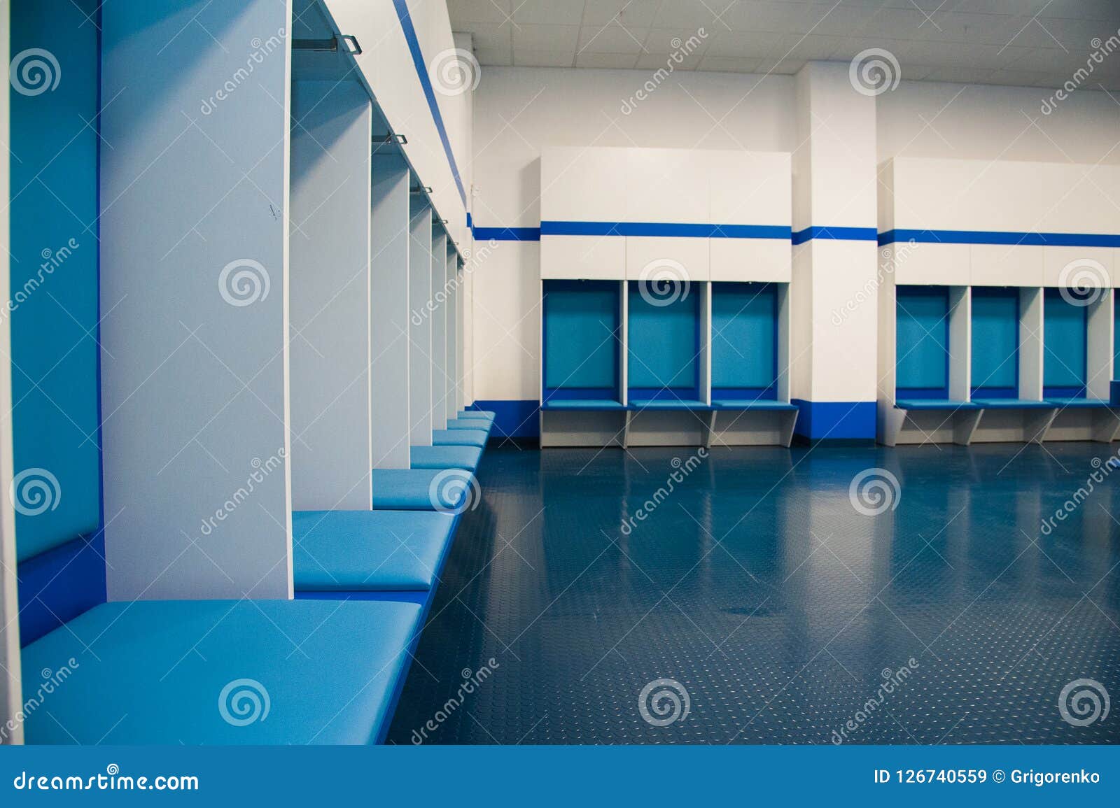 Empty Football Changing Room Stock Image - Image of football, changing ...