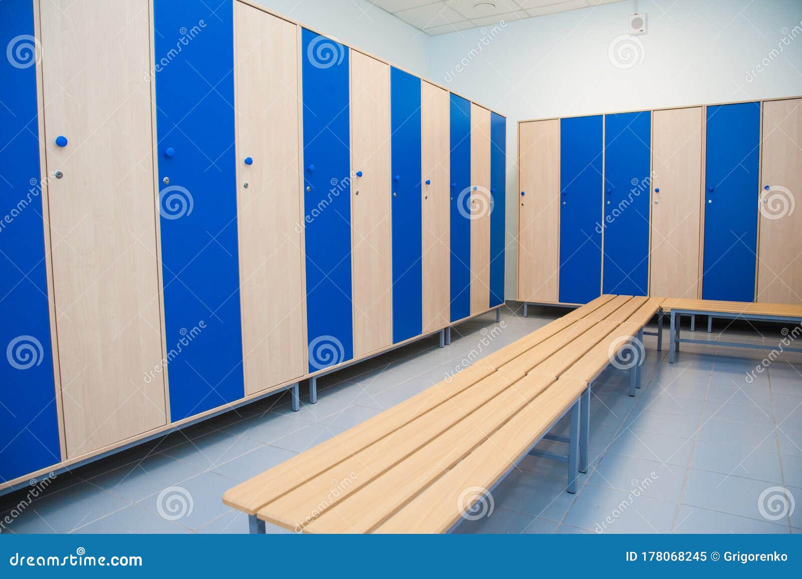 Empty Football Changing Room Stock Image - Image of protection, soccer ...