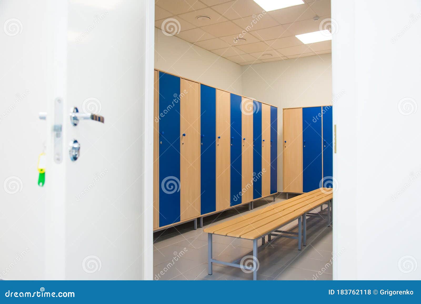 Empty Football Changing Room Stock Photo - Image of changing, football ...
