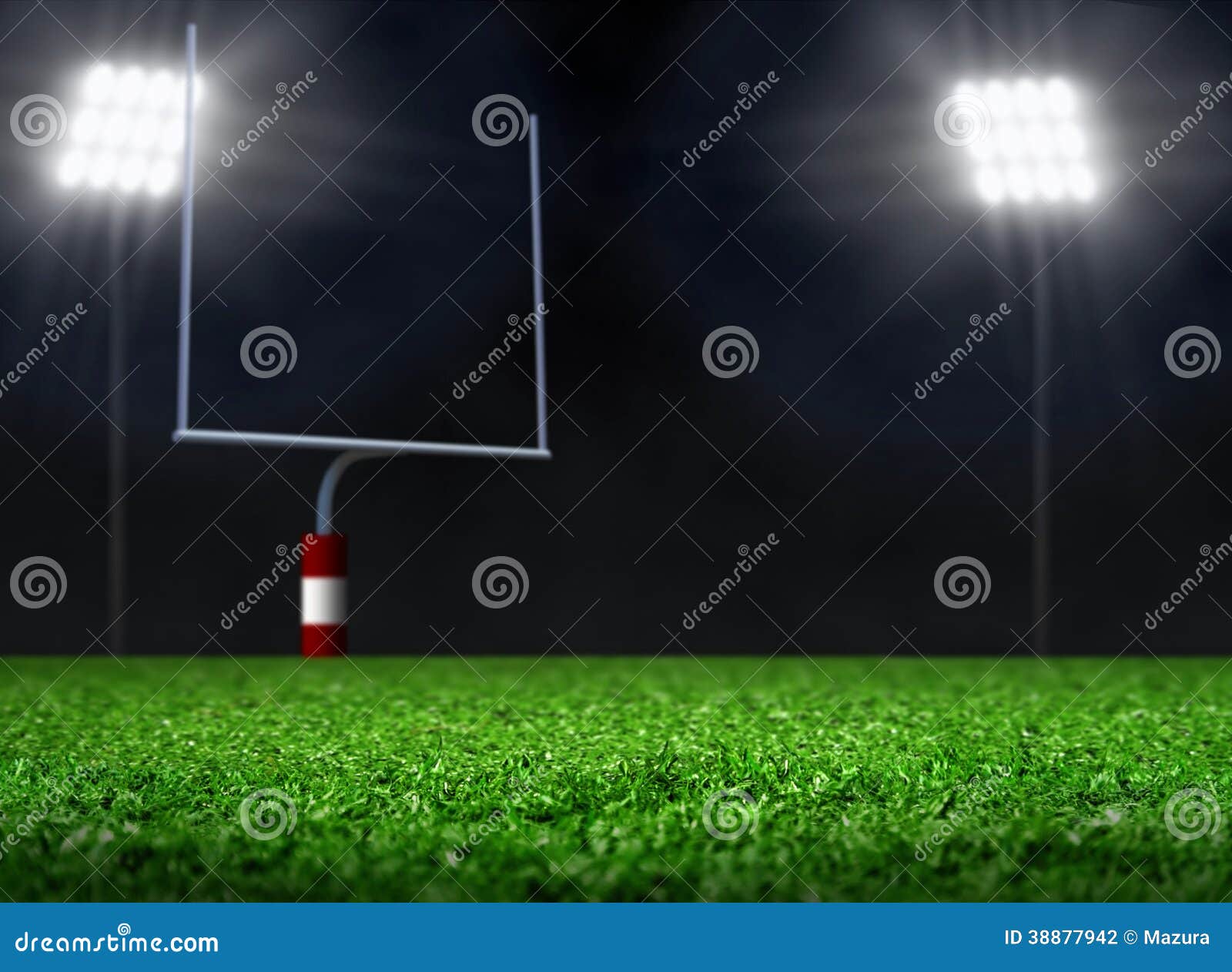 Empty Football Stadium At Night Royalty-Free Stock Image ...