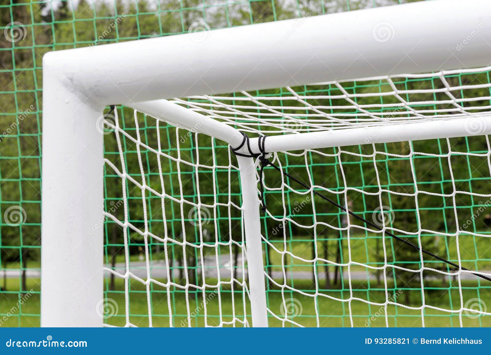 Empty football goal stock image. Image of shoot, match - 93285821