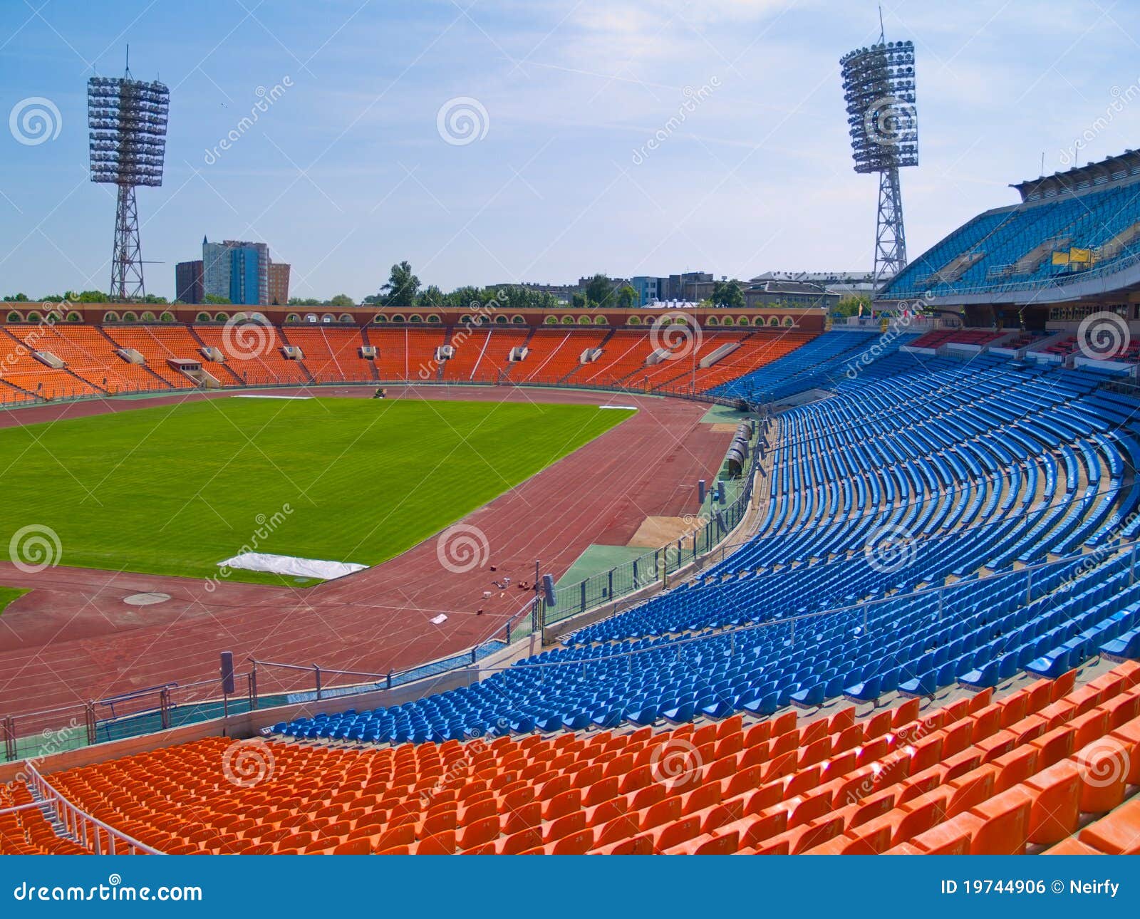 Empty football stadium stock photo. Image of place, field - 19744906