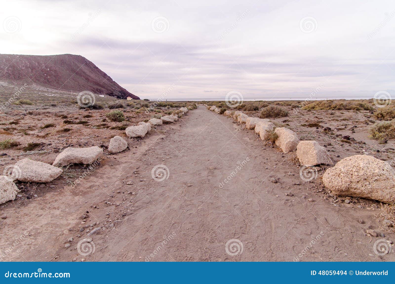 Empty Footpath stock photo. Image of canary, grass, road - 48059494