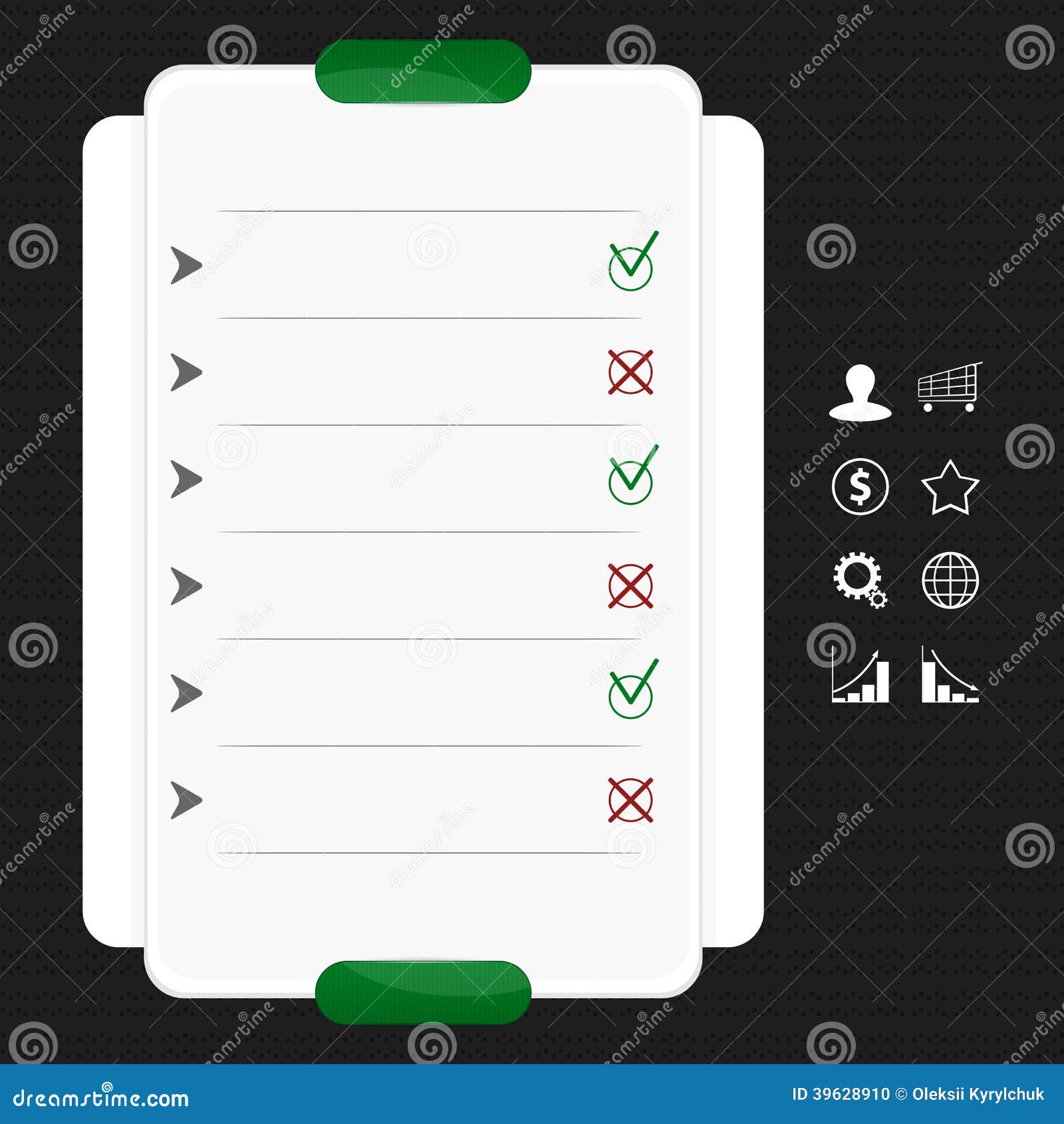 An empty form with icons stock vector. Illustration of shape - 39628910