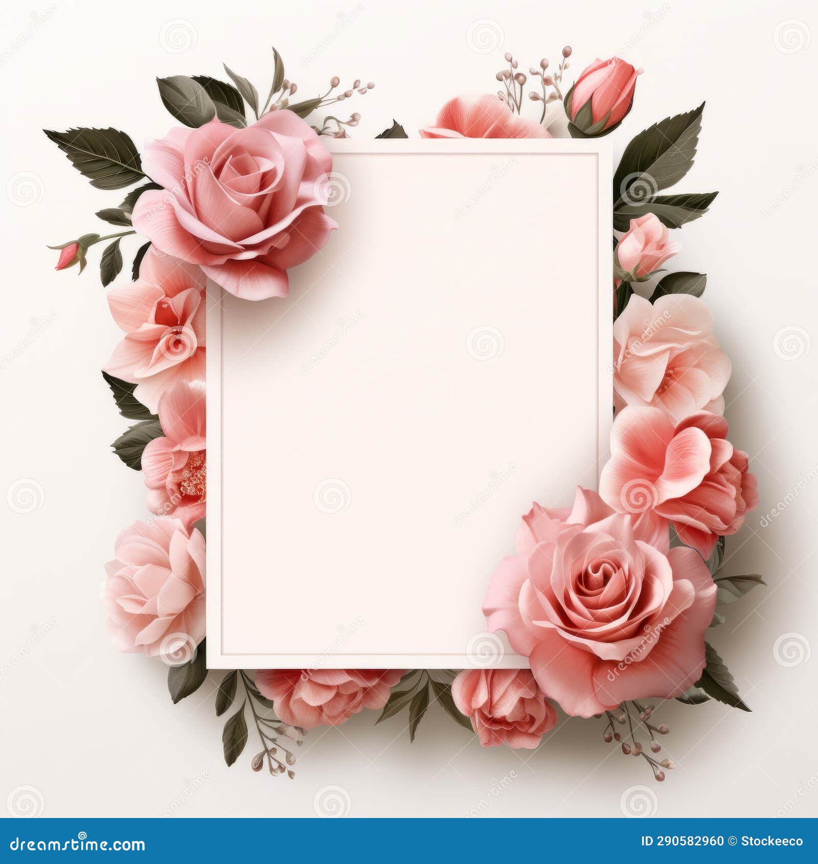 Rose Frame: Elegant and Hyper-realistic Floral Phone Photo Frame Stock ...