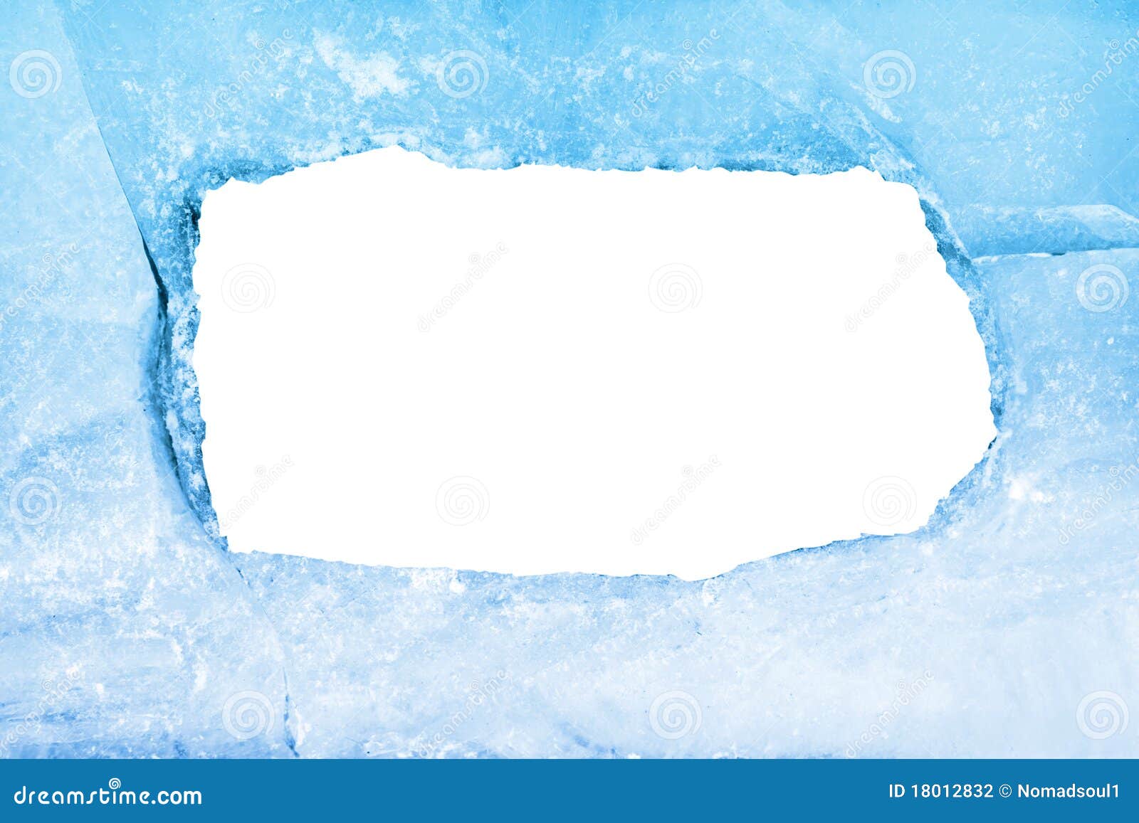 Empty frame of blue ice stock photo. Image of season - 18012832