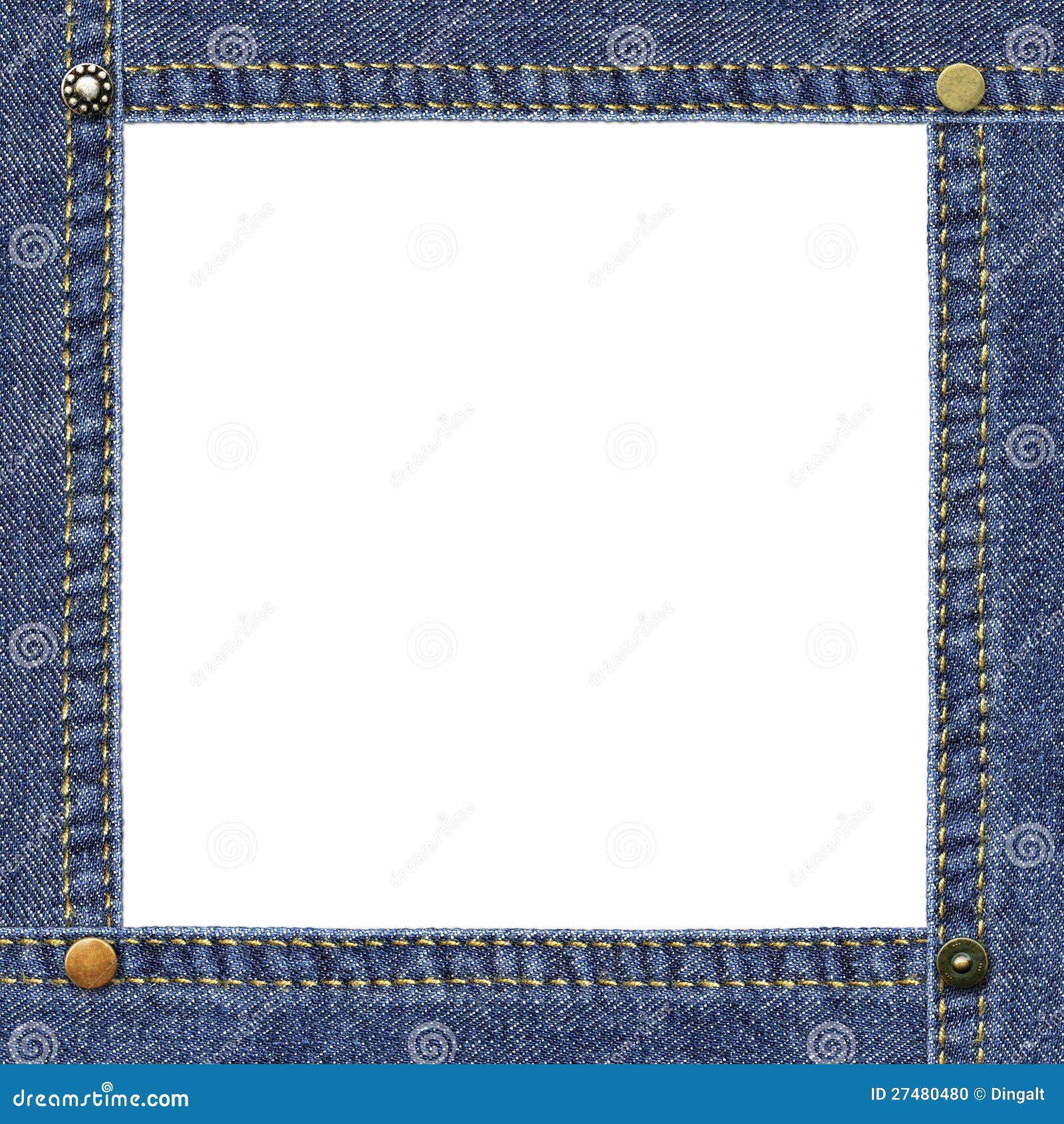 Empty Frame Made of Blue Denim Stock Illustration - Illustration of ...