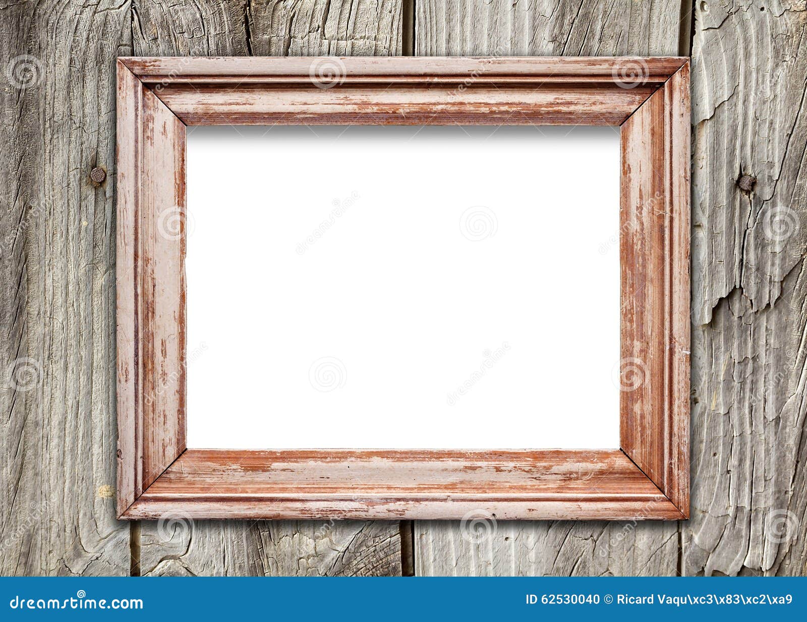 Empty Frame on Old Wooden Surface Stock Photo - Image of decorative ...