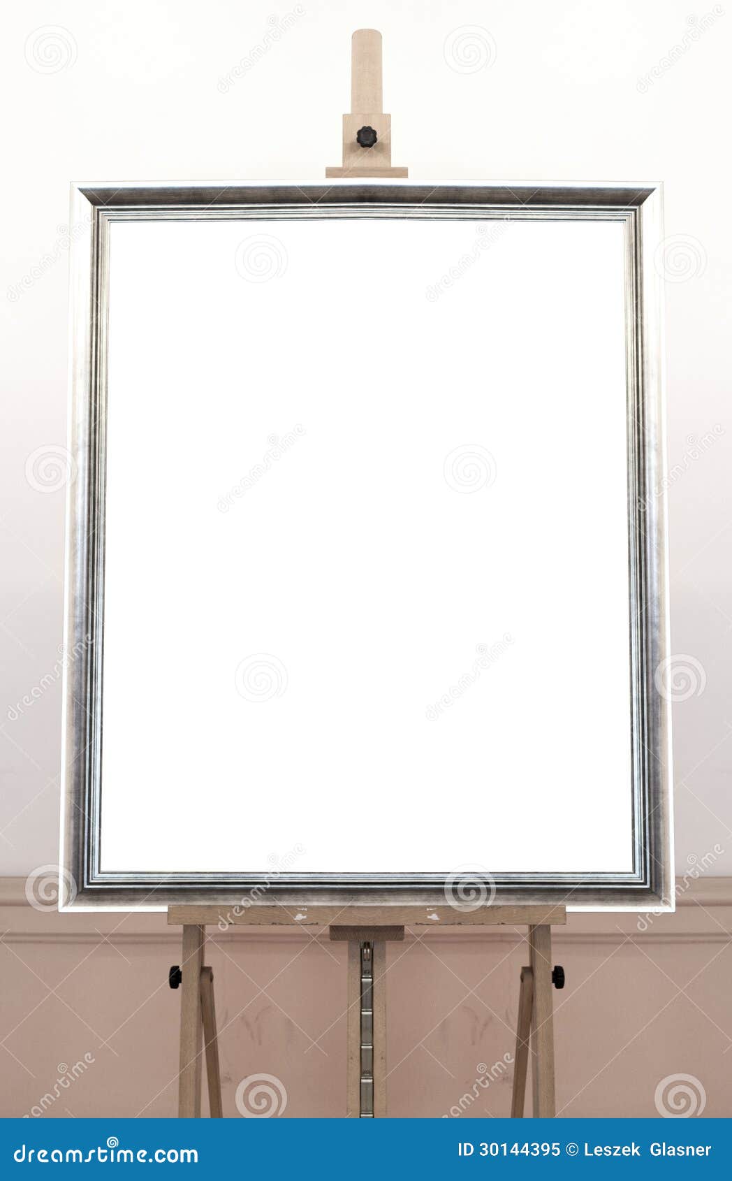 Blank Empty Frame on Painting Easel, Background Stock Image - Image of ...