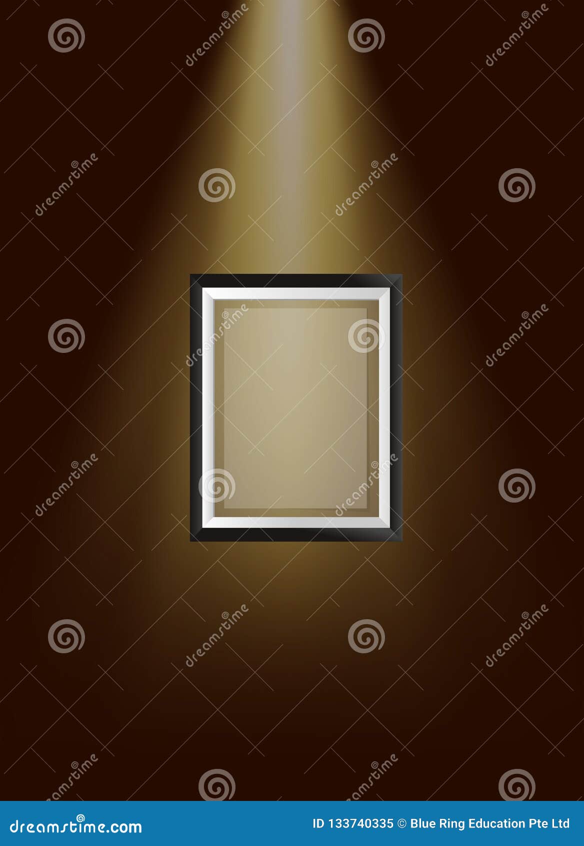 Empty Frame Under Limelight Stock Vector - Illustration of bright ...