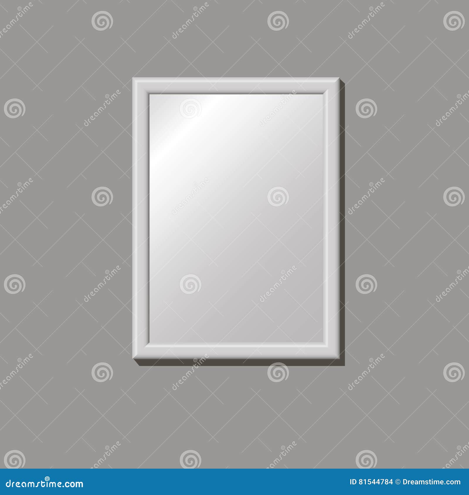 Empty frame on the wall stock vector. Illustration of stationery - 81544784